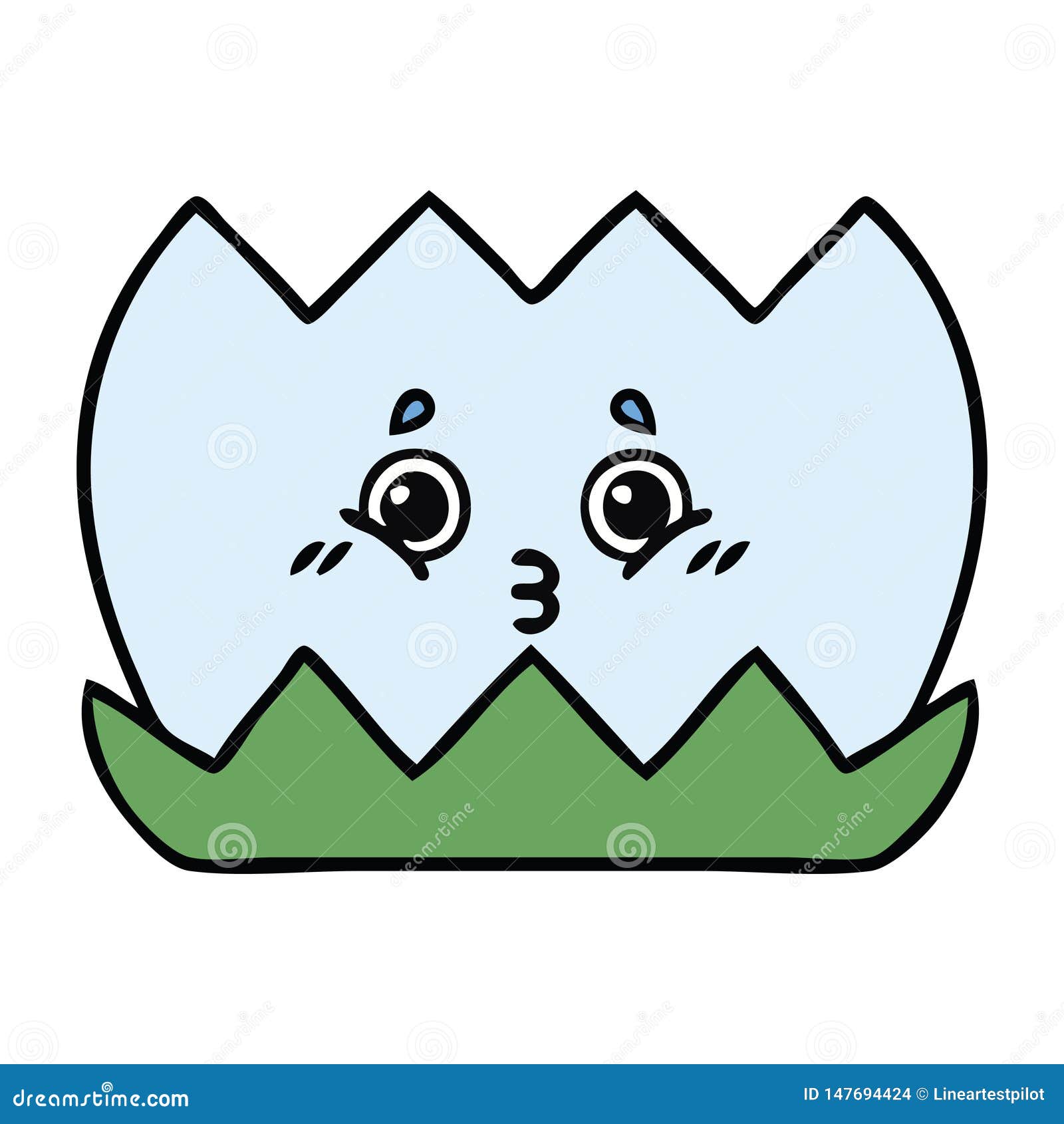 Cute cartoon water lilly stock vector. Illustration of drawing - 147694424