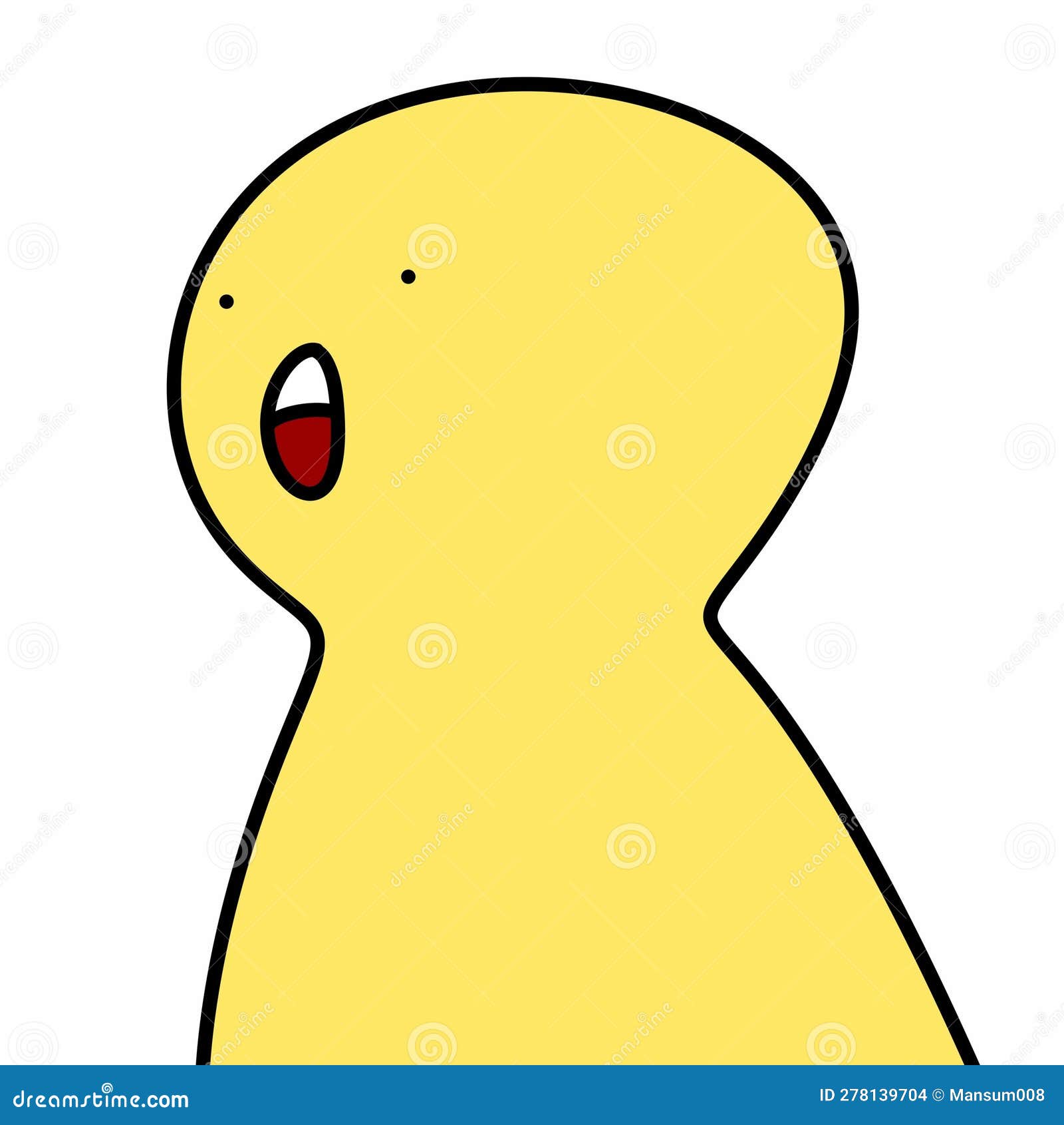 Cute Cartoon on White Background Stock Illustration - Illustration of ...