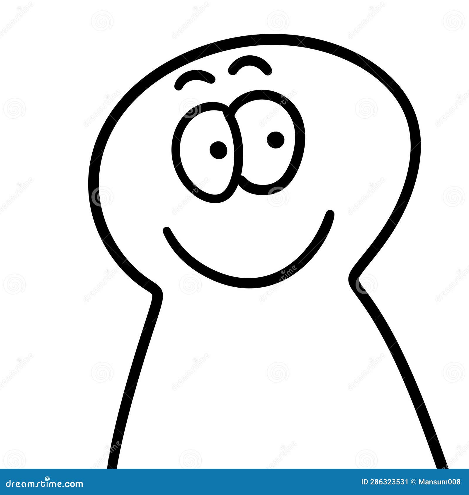 Cute Cartoon on White Background Stock Illustration - Illustration of ...