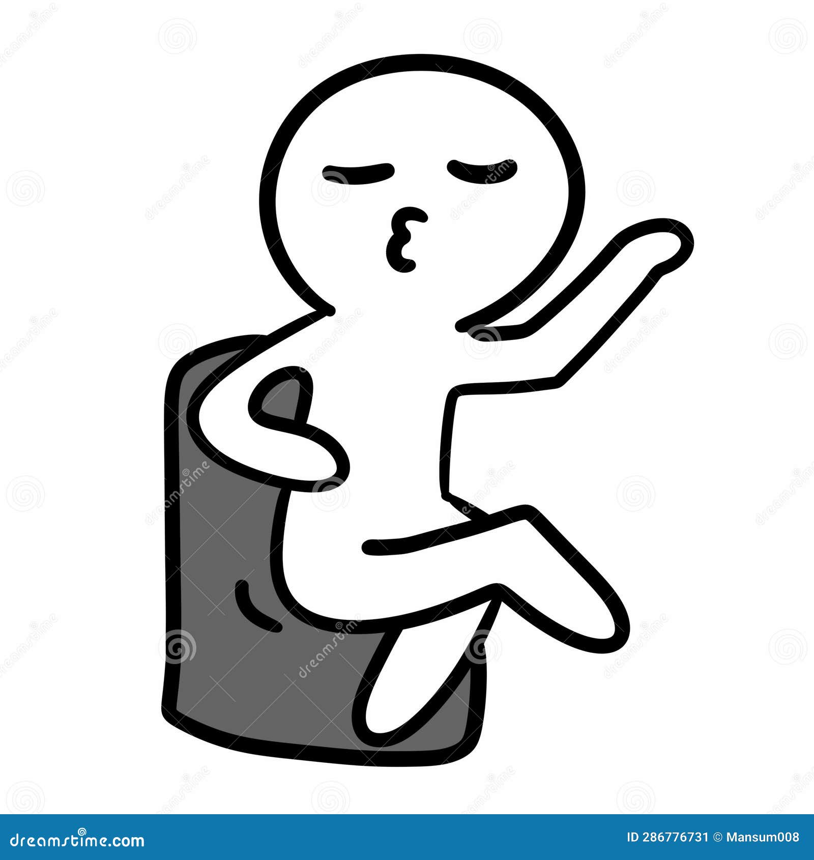 Cute Cartoon on White Background Stock Illustration - Illustration of ...