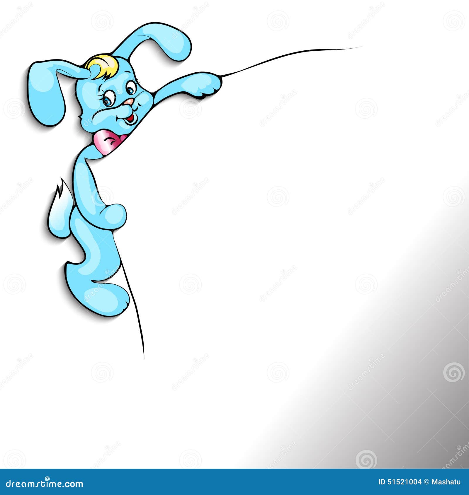 A Cute Cartoon White Easter Bunny Rabbit Holding a Stock Vector ...