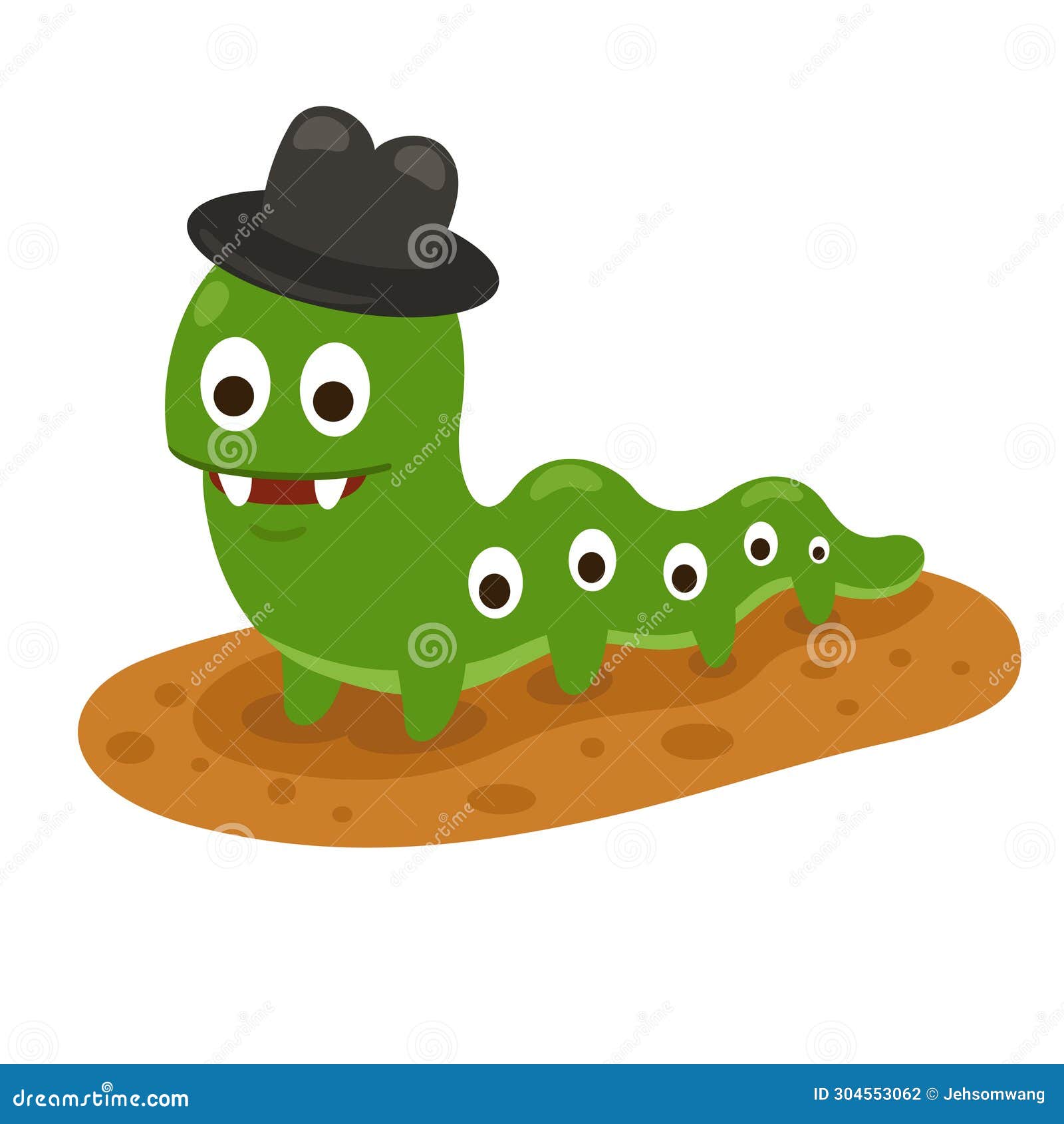 Worm Character With Chart Royalty-Free Illustration | CartoonDealer.com ...