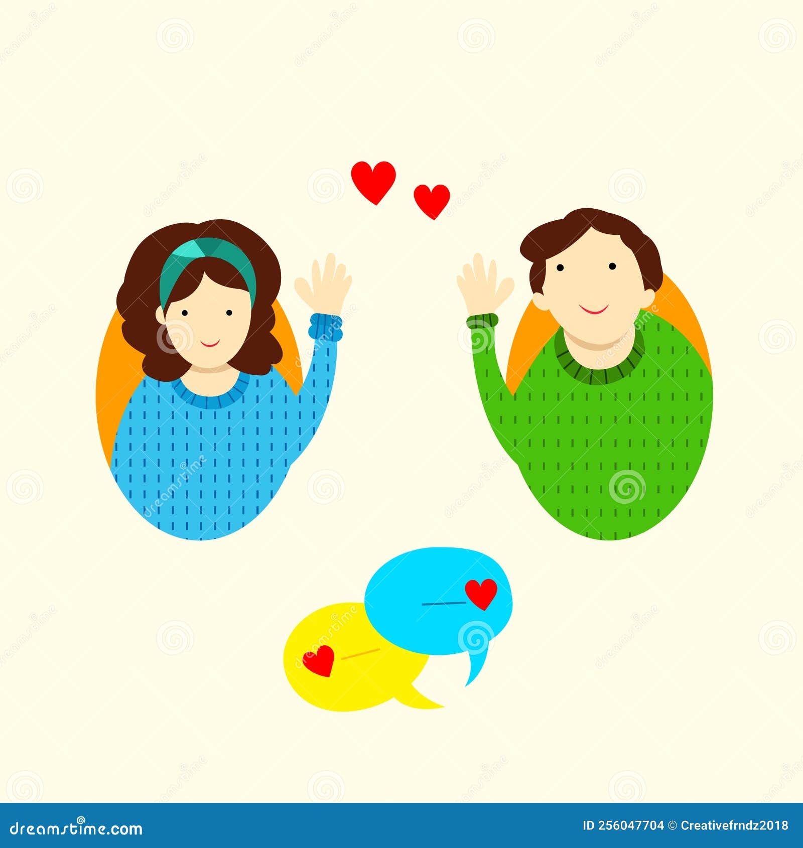 Cute Cartoons Chat Messenger Vector Design Stock Vector - Illustration ...
