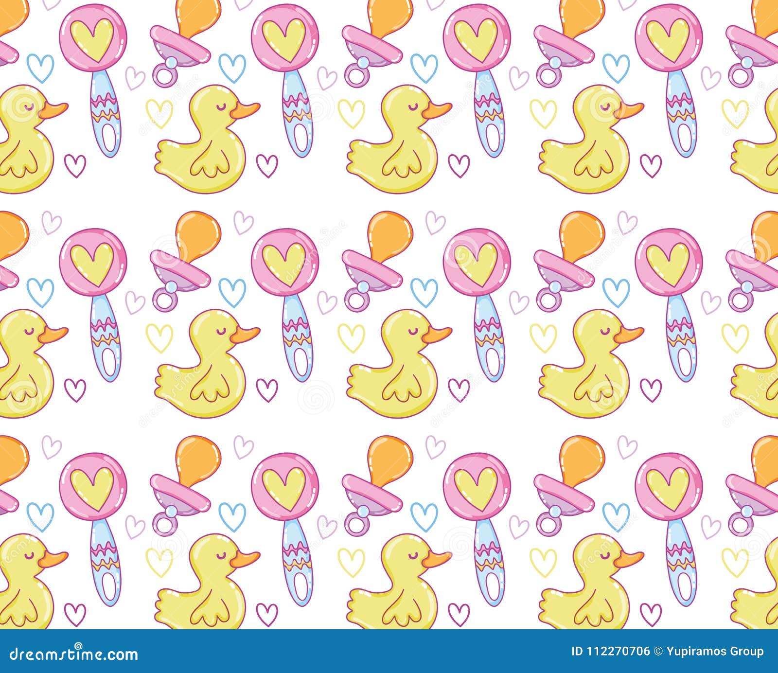 Cute Cartoons Pattern Background Vector Illustration | CartoonDealer ...