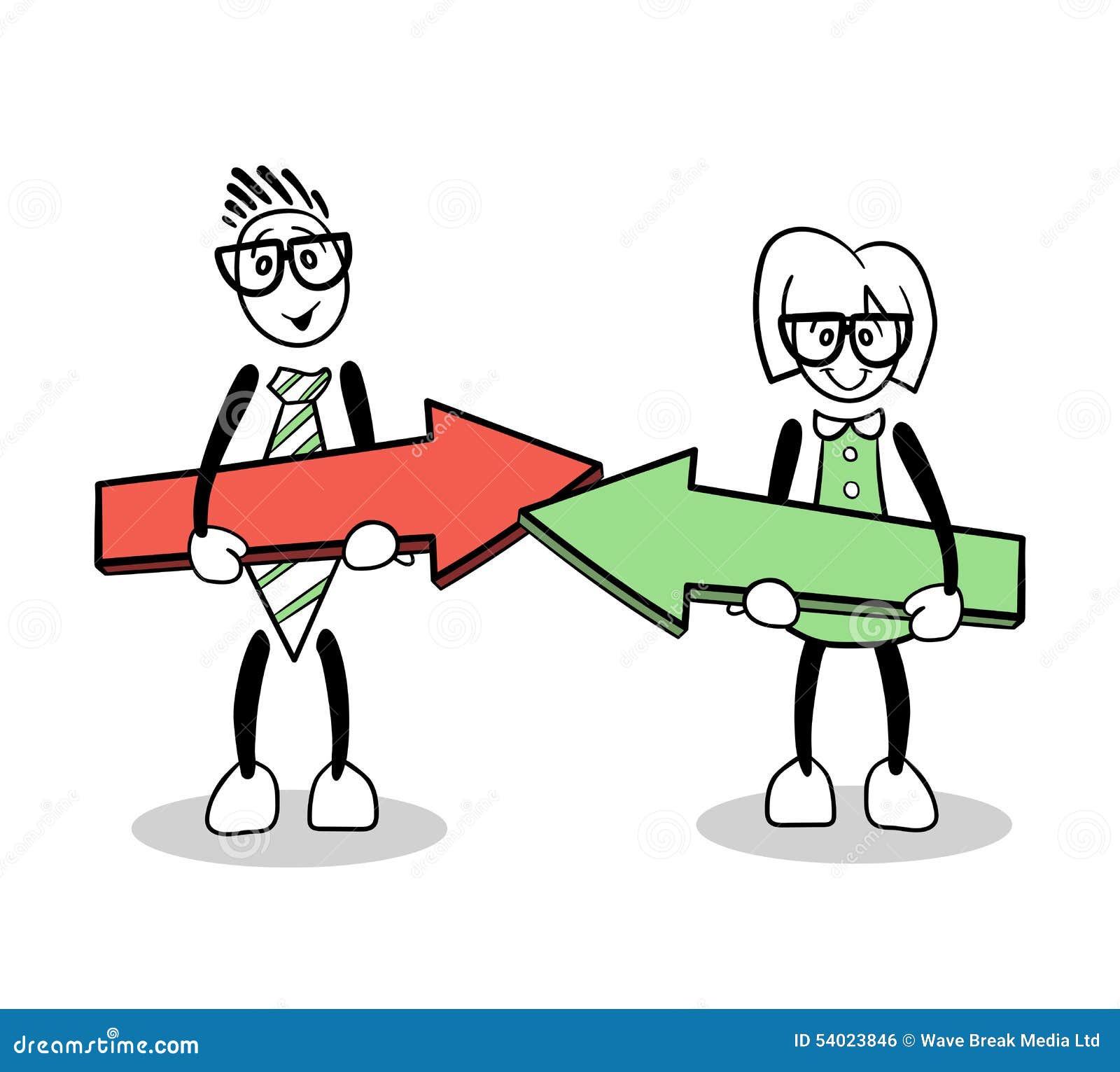 Cute Cartoons Showing Arrows Stock Vector - Illustration of green ...