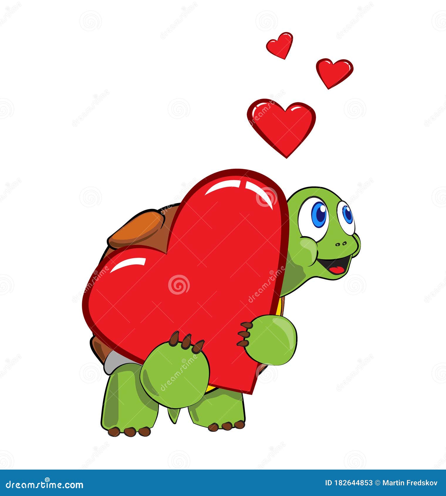 Cute Turtle Cartoon Love