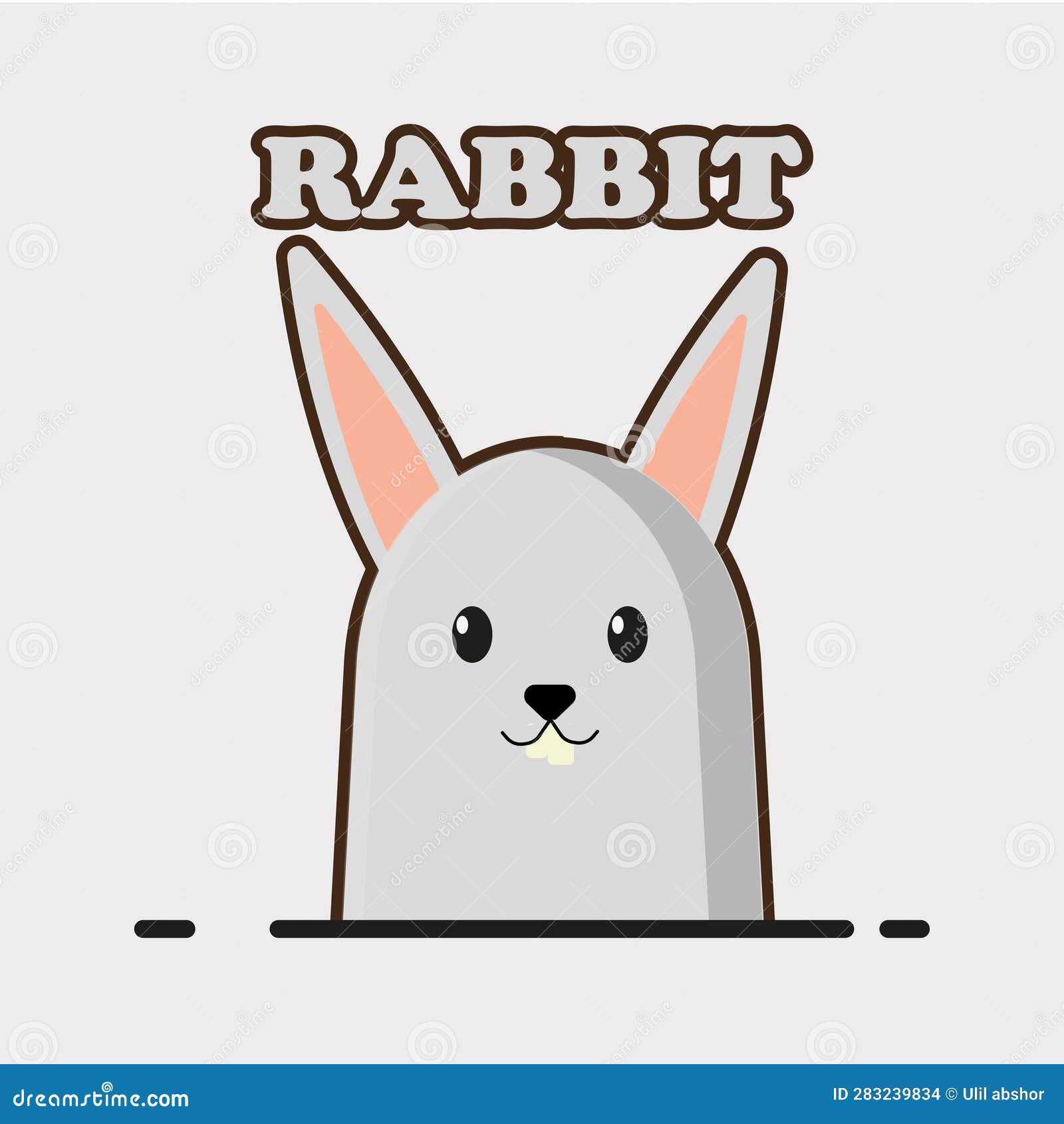 Illustration Simple Cute Rabbit Vector Stock Vector - Illustration of ...