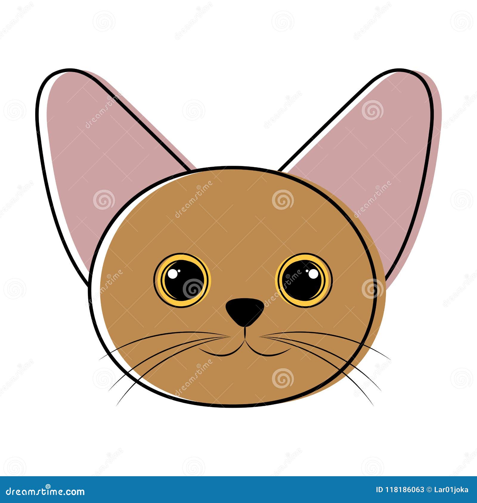Cute cat avatar sketch stock vector. Illustration of domestic - 118186063