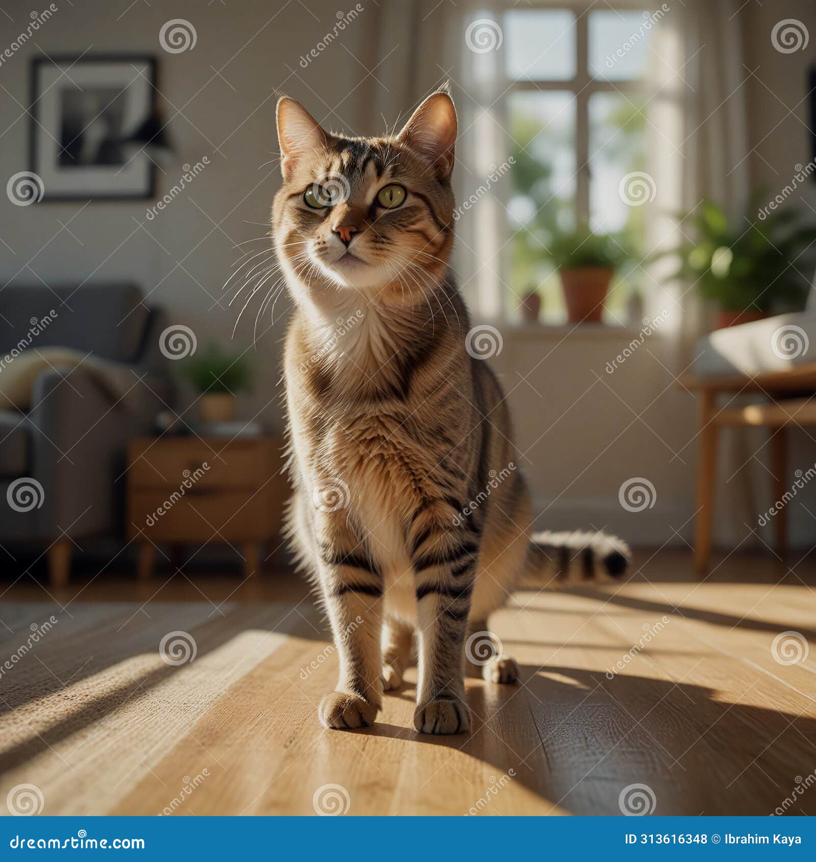A Cute Cat Being Naughty at Home. Stock Illustration - Illustration of ...