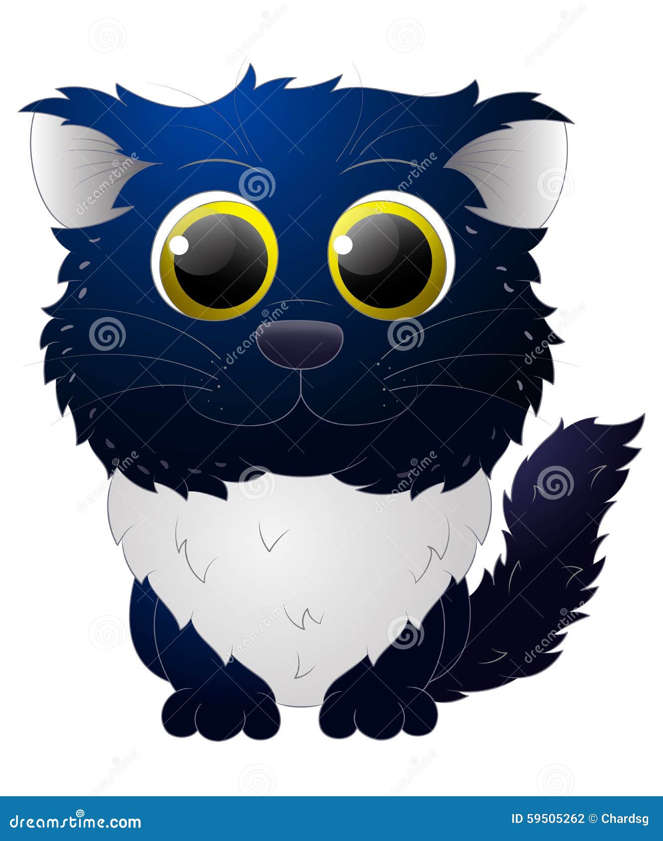 Cute cat stock vector. Illustration of sweet, smiley - 59505262