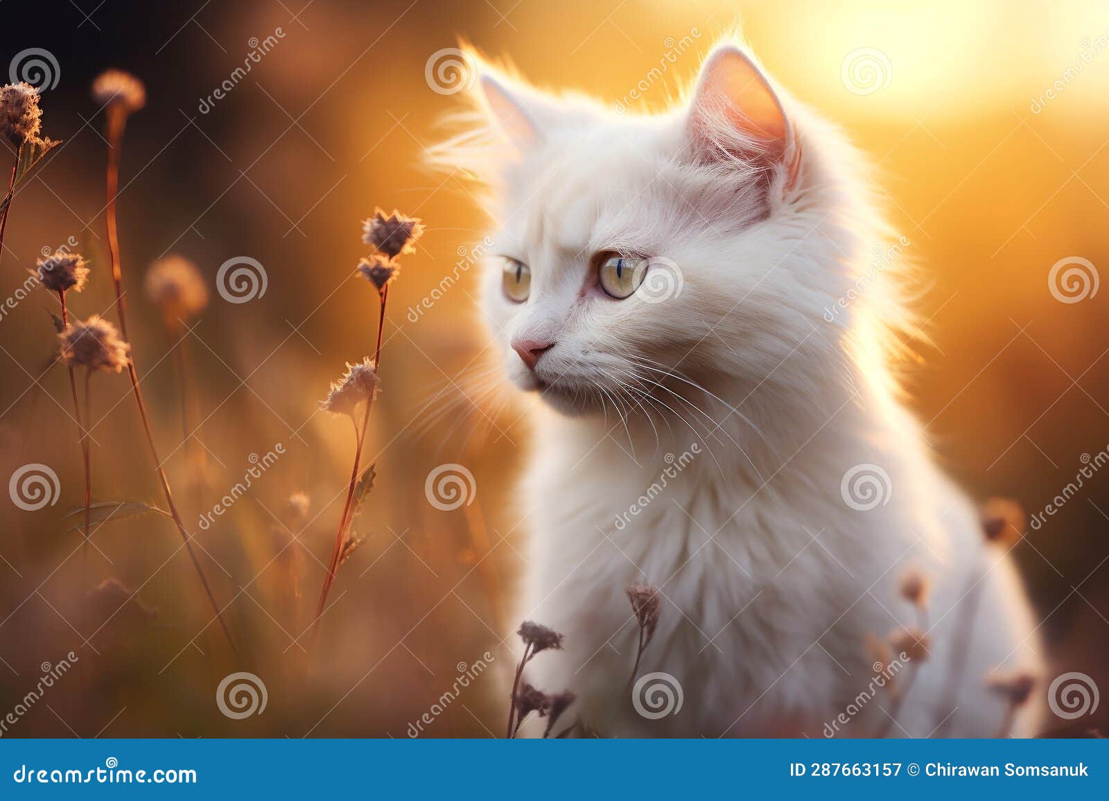 Cute Cat On Blur Background Royalty-Free Stock Photo | CartoonDealer ...