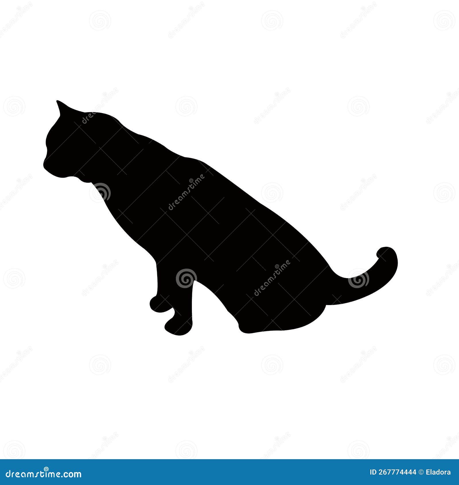 A Cat Body Silhouette Vector Stock Vector - Illustration of nature ...