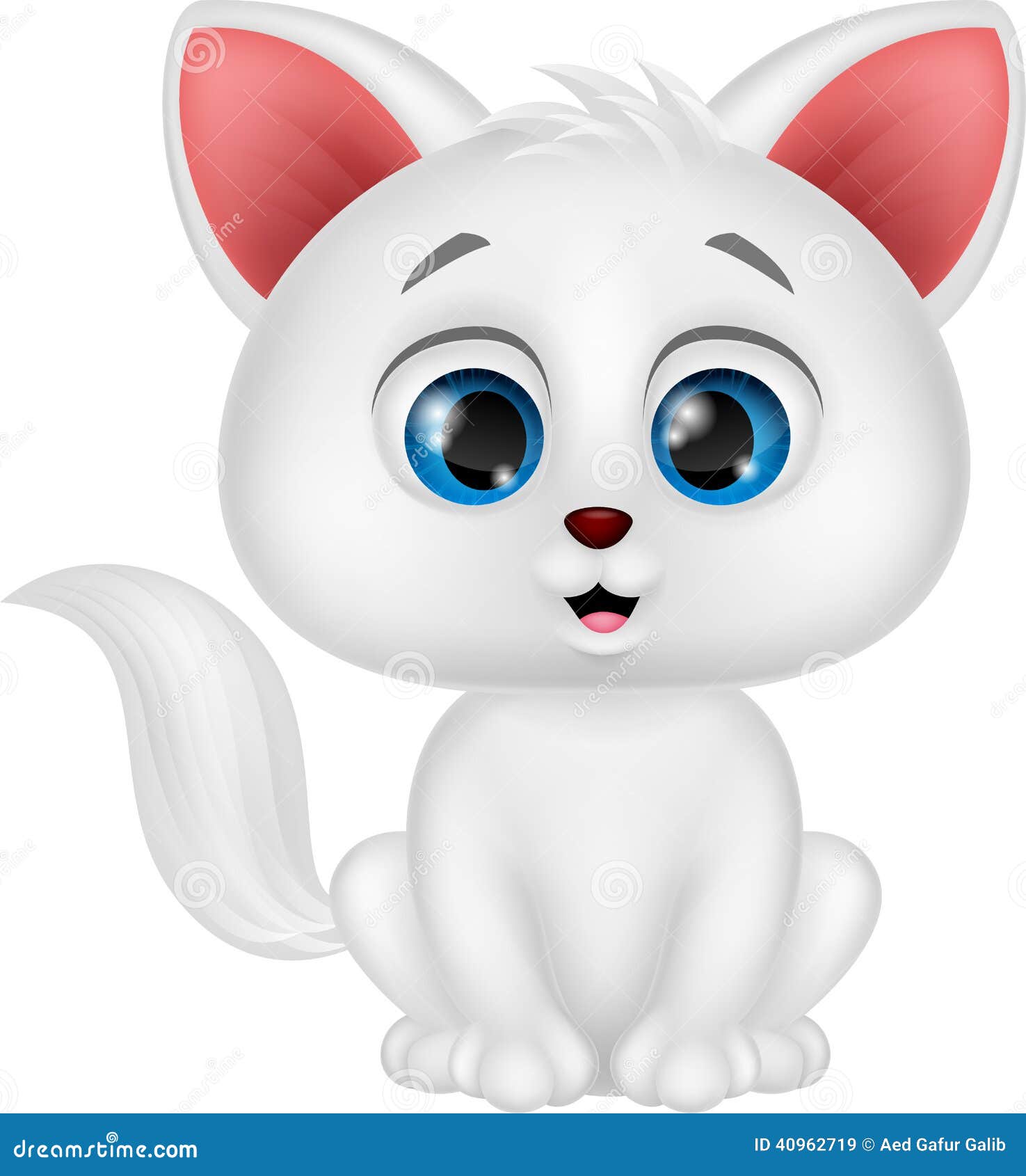 Cute cat cartoon stock vector. Illustration of greeting - 40962719