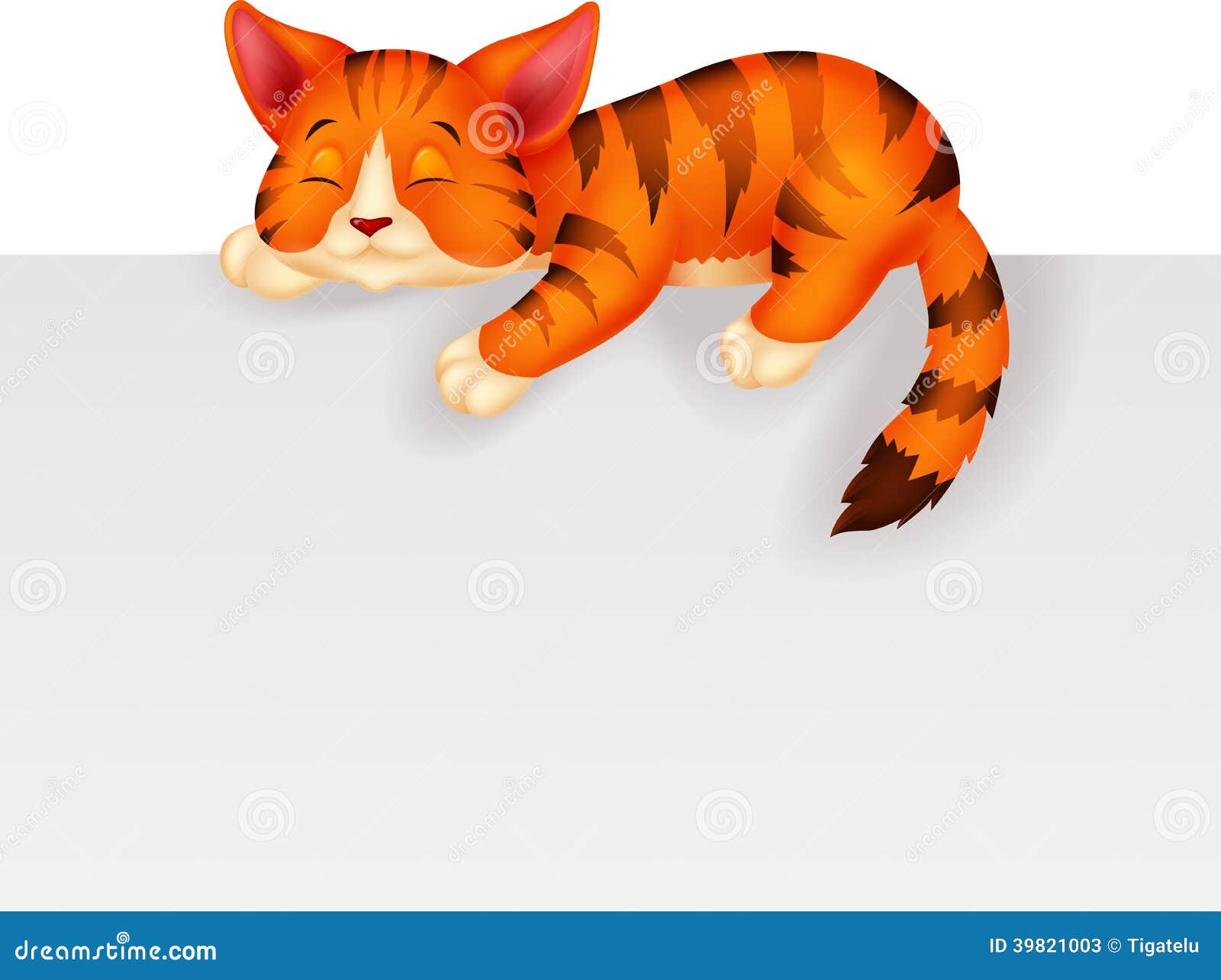 Cute cat cartoon sleeping stock vector. Illustration of character ...