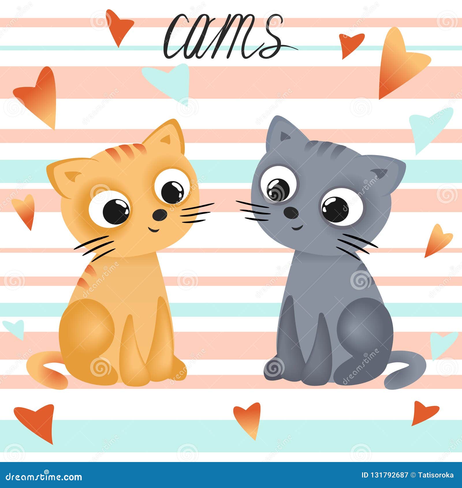 Cat stock vector. Illustration of kitty, beautiful, nature - 131792687