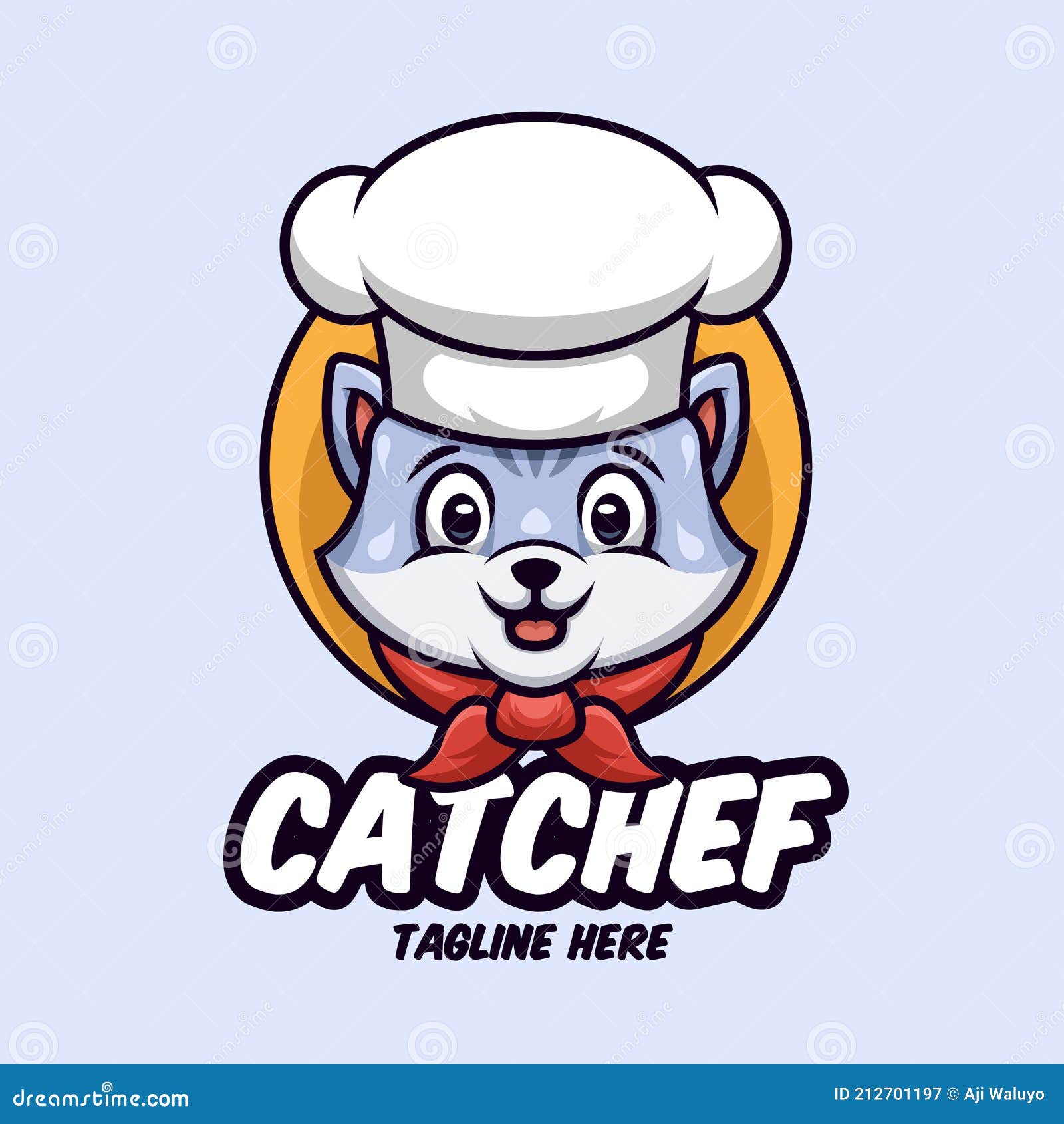 Cute Cat Chef stock vector. Illustration of character - 212701197
