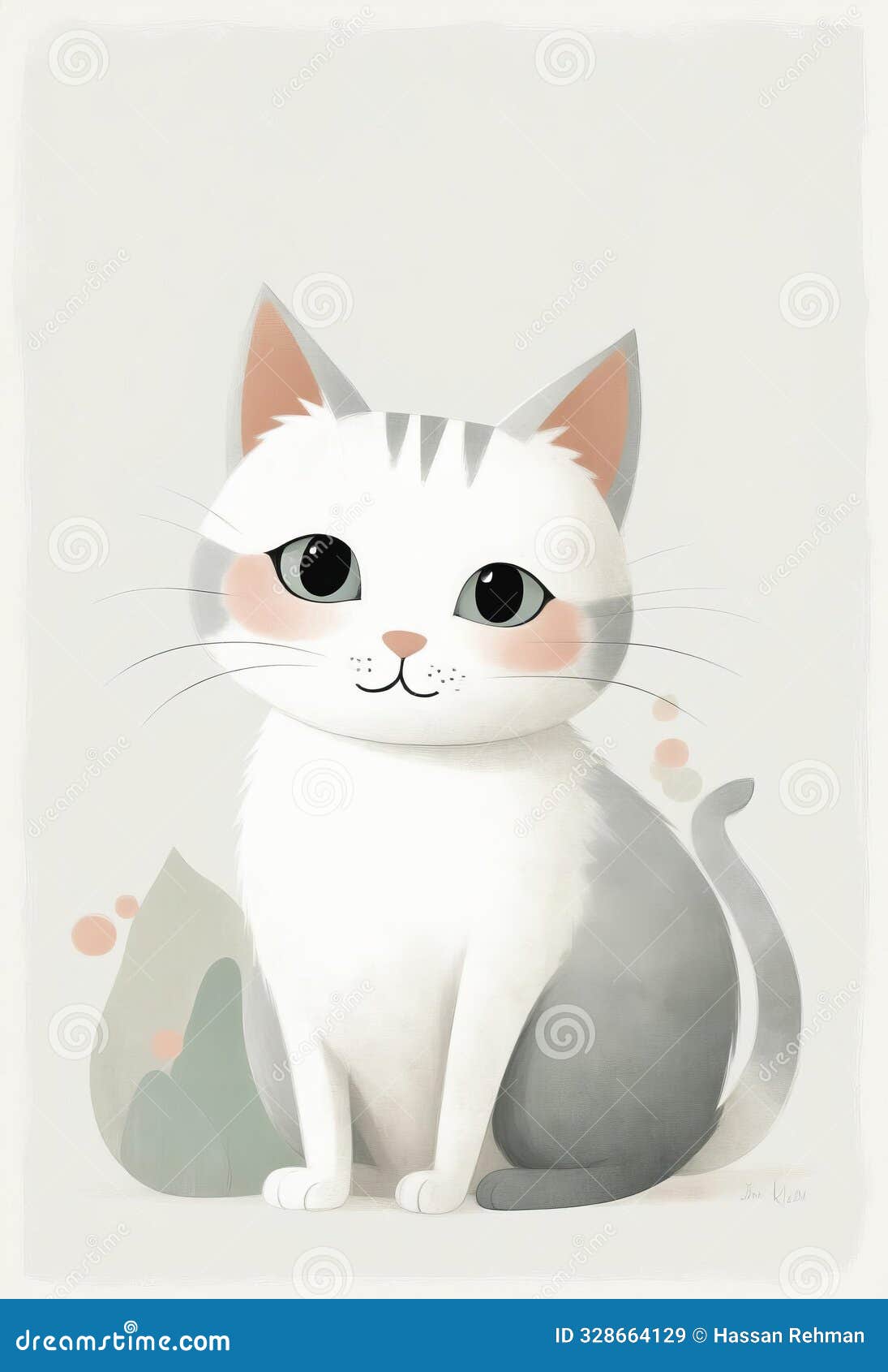 A Cute Cat Clipart, Organic Forms Royalty-Free Stock Photography ...