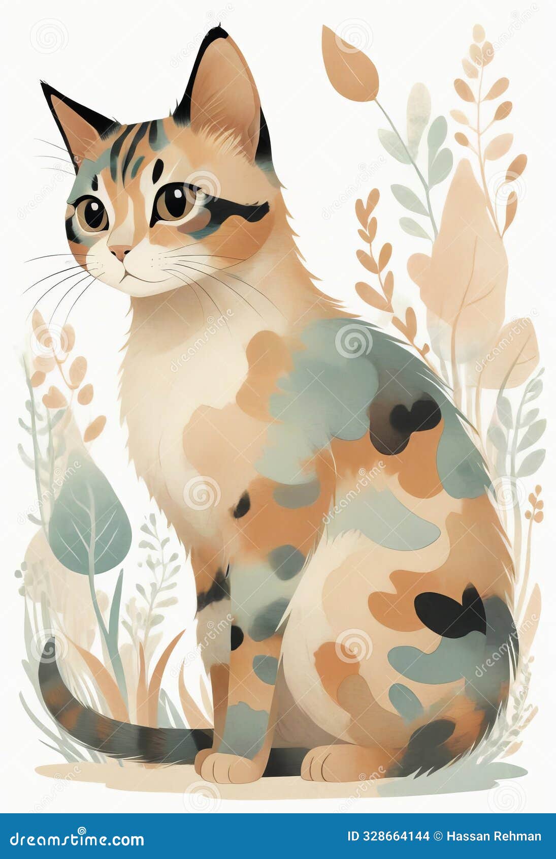 A Cute Cat Clipart, Organic Forms Stock Photography | CartoonDealer.com ...