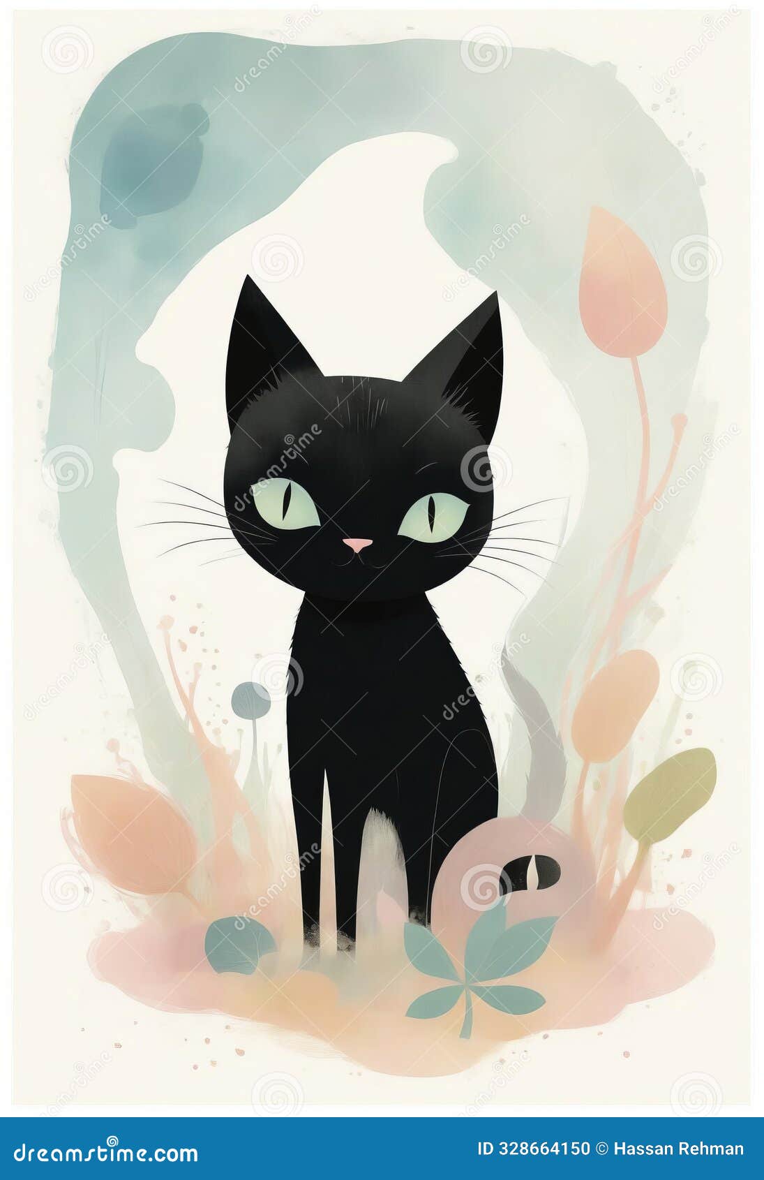 A Cute Cat Clipart, Organic Forms Stock Photography | CartoonDealer.com ...