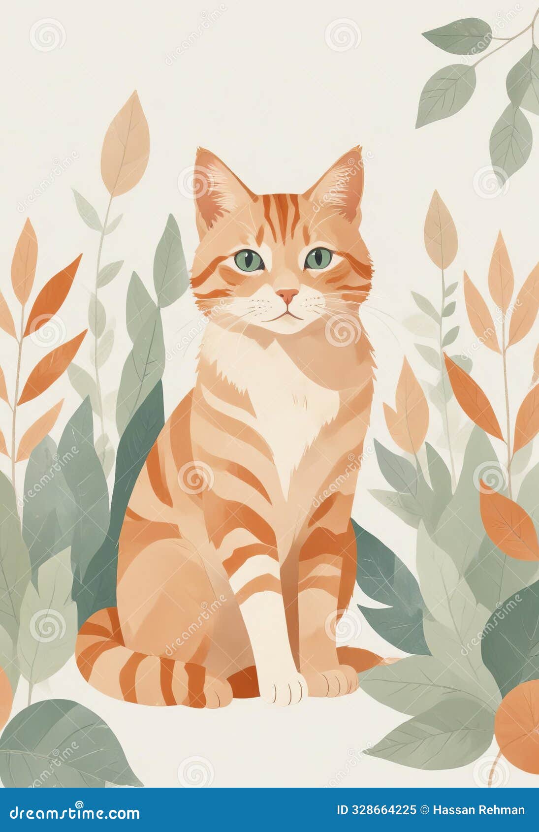A Cute Cat Clipart, Organic Forms Royalty-Free Stock Photography ...