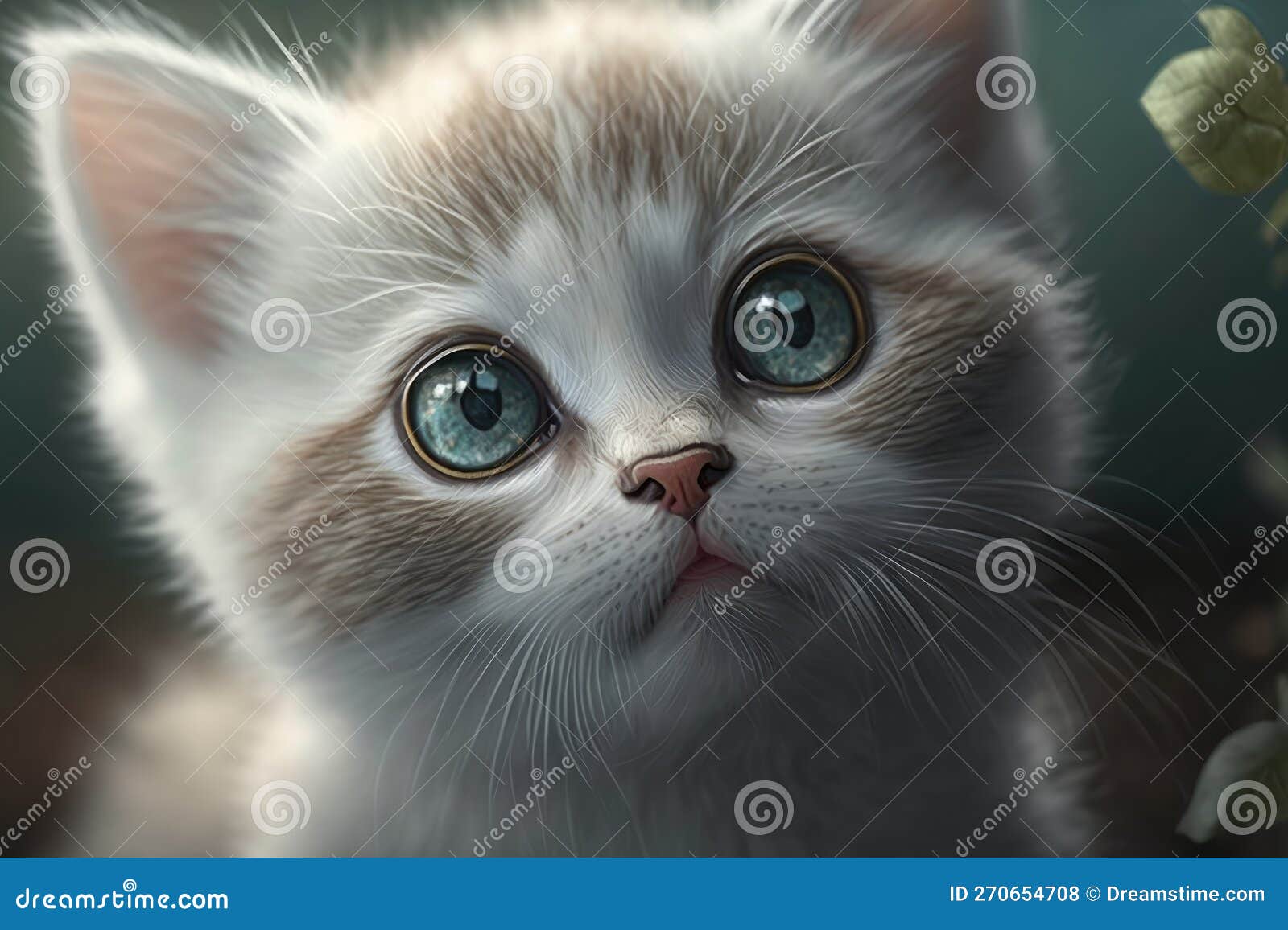 Cute Cat Close-up. Illustration. 3d Stock Illustration - Illustration ...