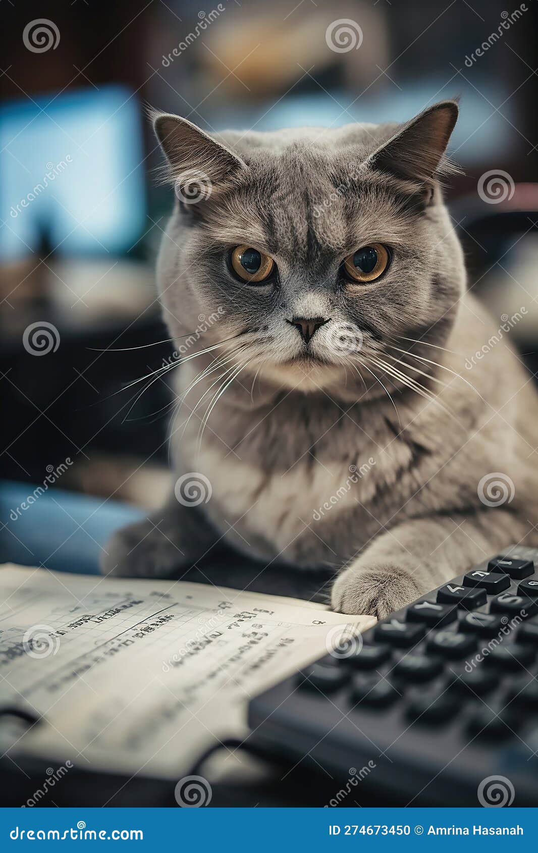Cute Cat on the Counter Had a Shocked Expression on Its Face ...