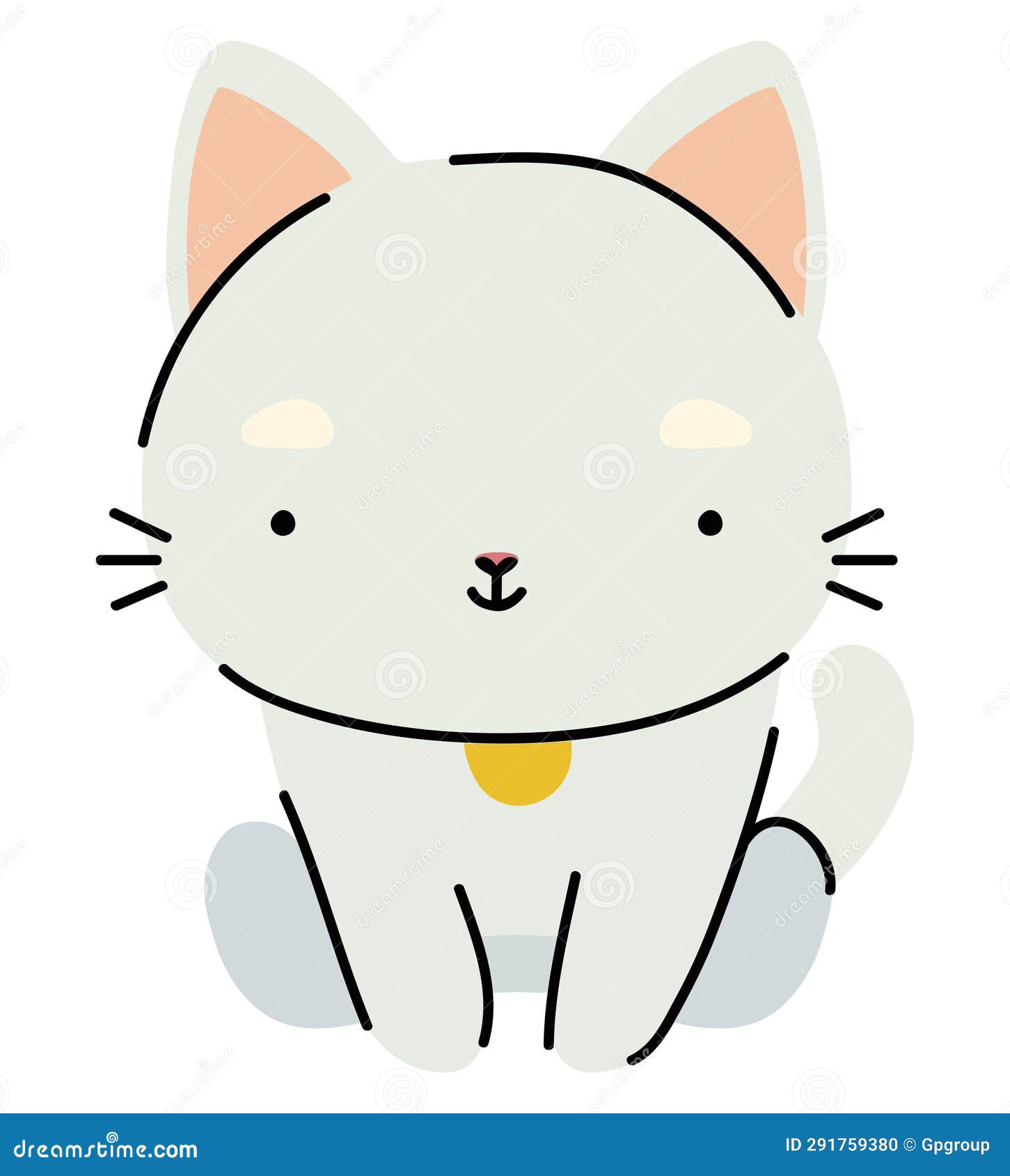 Cute cat design stock vector. Illustration of pretty - 291759380