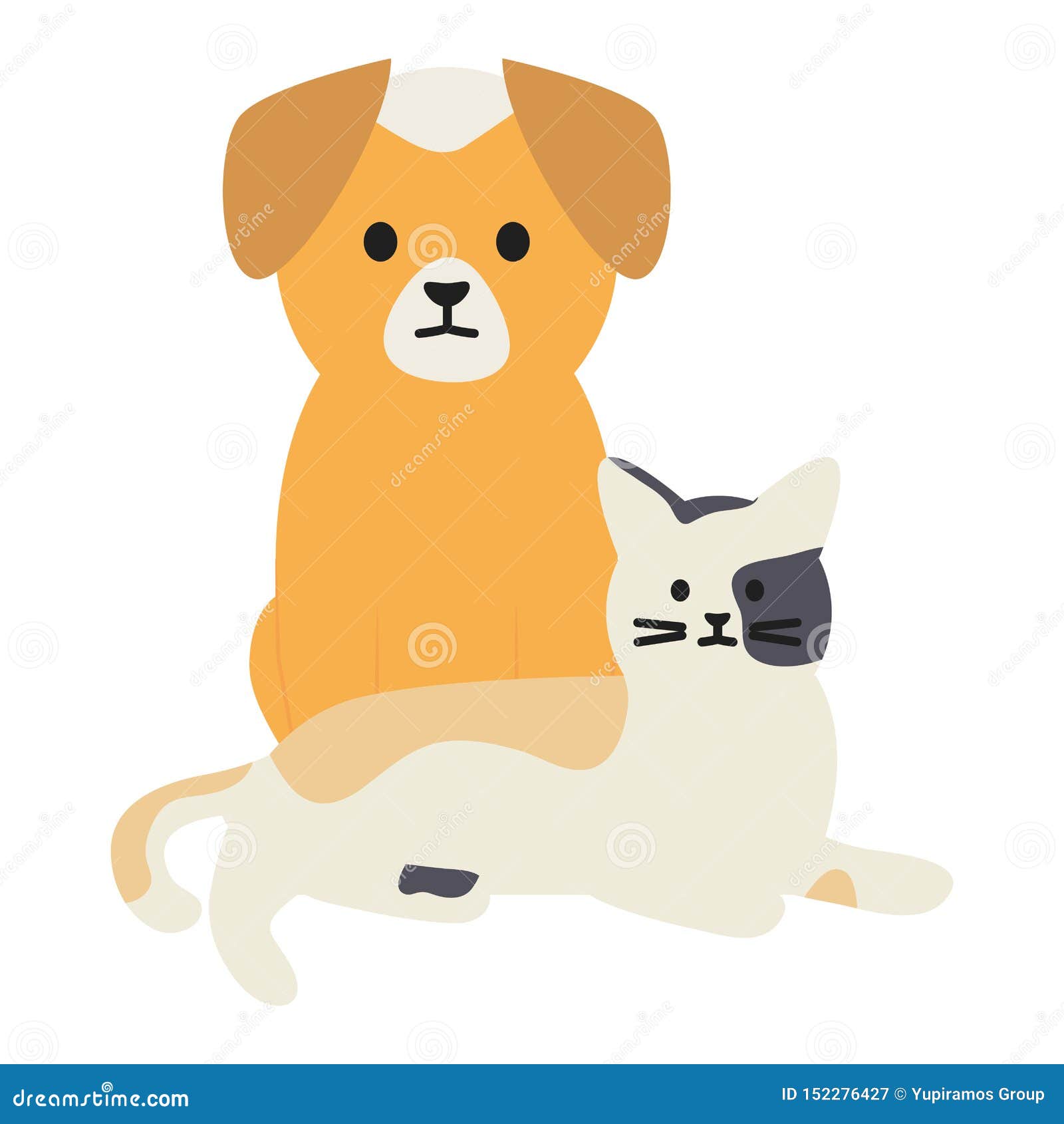 Cute Cat and Dog Mascots Adorables Characters Stock Vector ... Cute Cat and Dog Mascots Adorables Characters Stock Vector ...