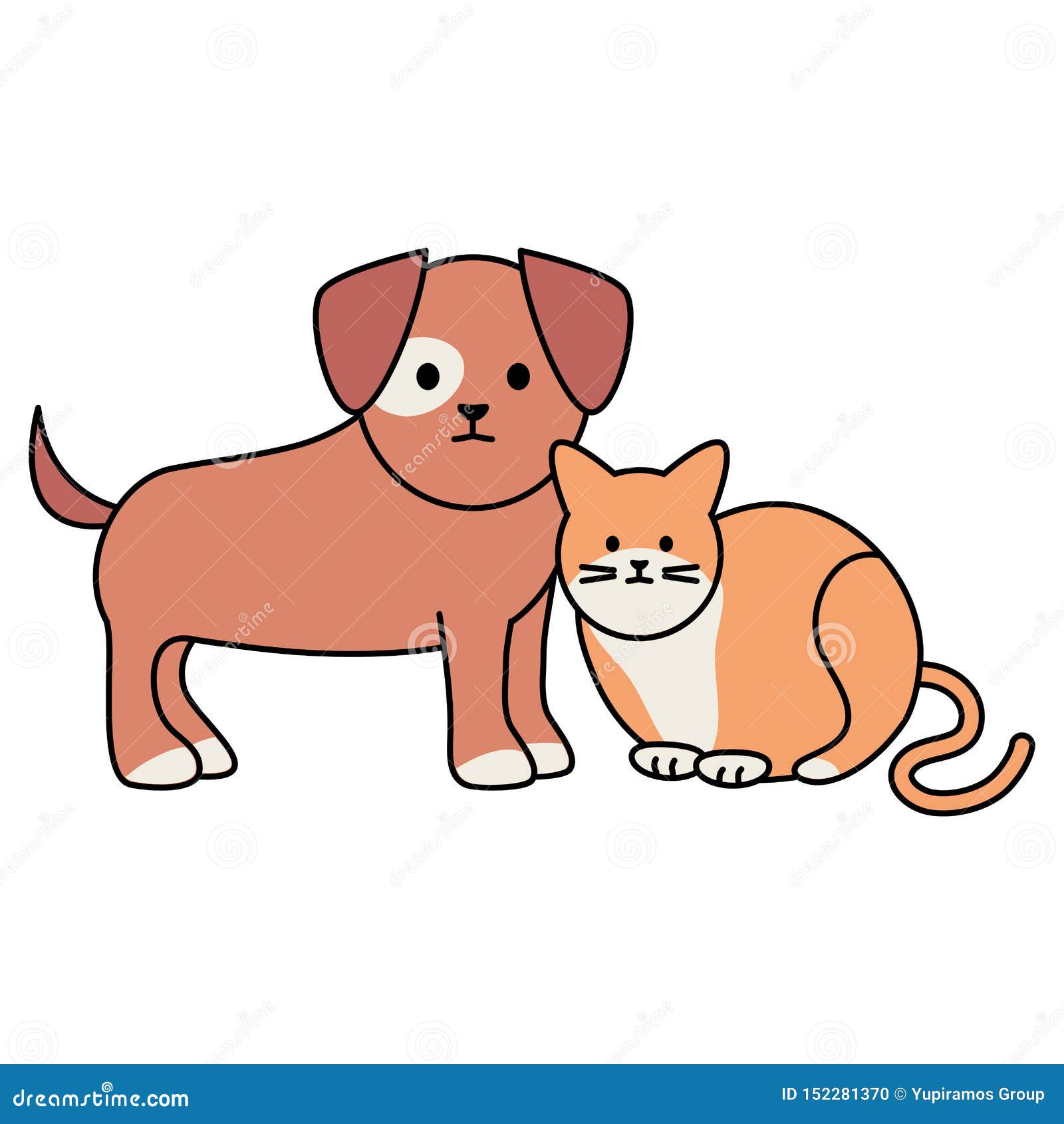 Cute Cat and Dog Mascots Adorables Characters Stock Vector ... Cute Cat and Dog Mascots Adorables Characters Stock Vector ...