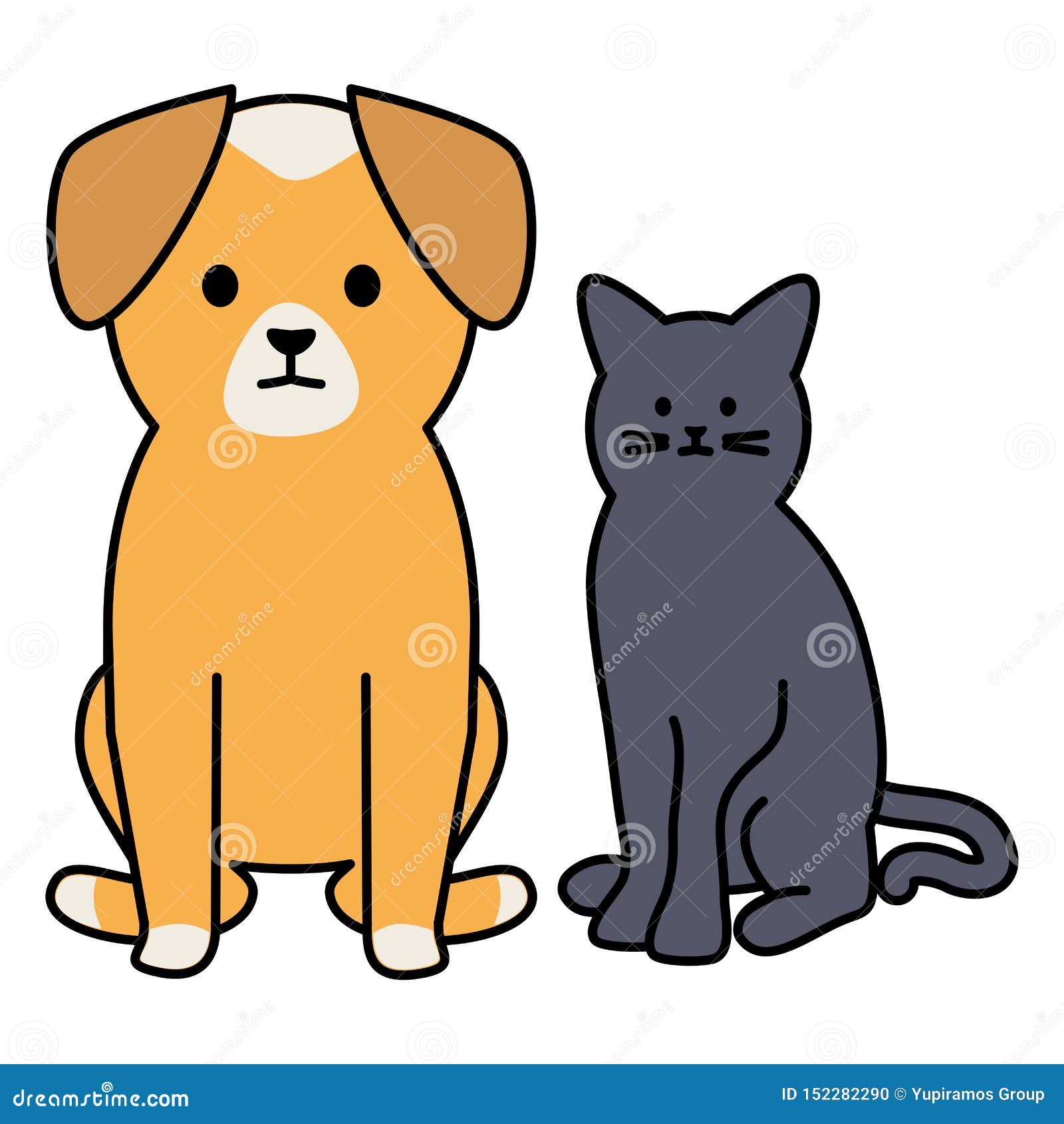Cute Cat and Dog Mascots Adorables Characters Stock Vector ... Cute Cat and Dog Mascots Adorables Characters Stock Vector ...