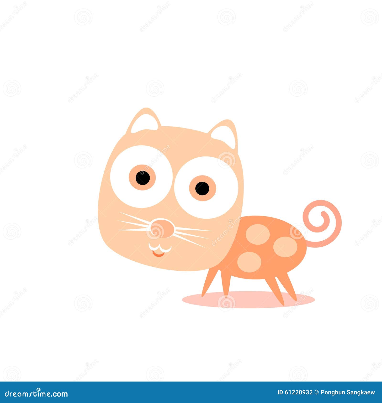 Cute cat cartoon stock vector. Illustration of happiness - 61220932