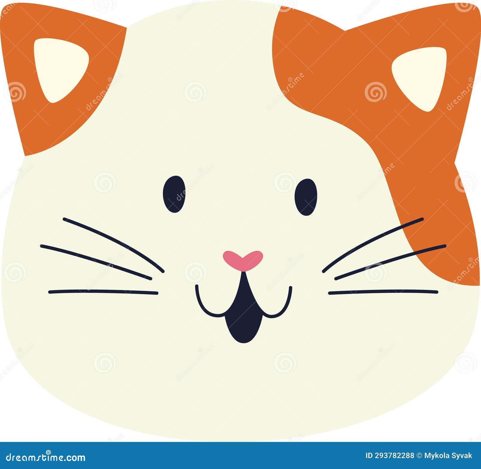 Cute Cat Face stock vector. Illustration of smile, cute - 293782288