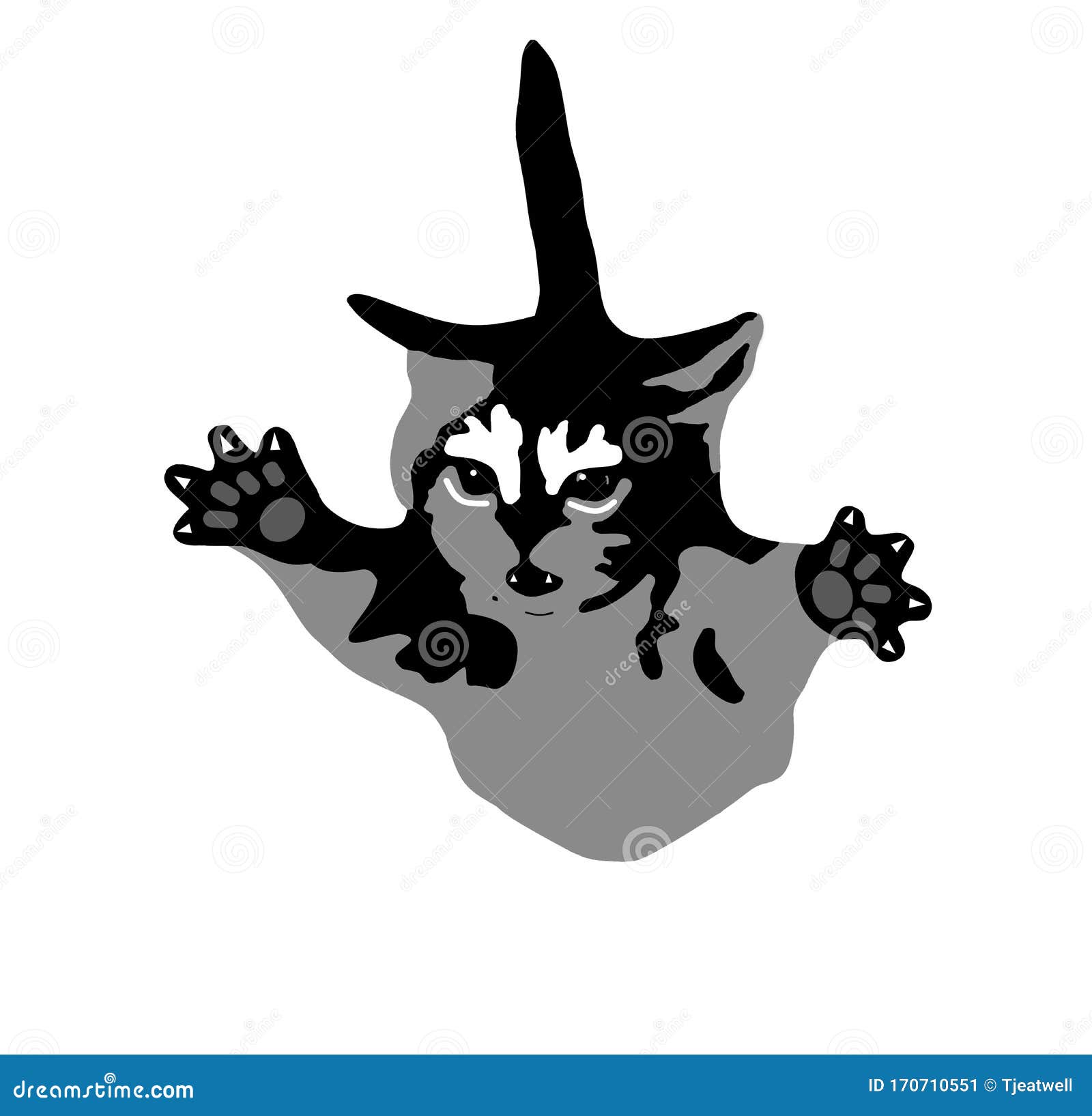 Cute Cat Flying through the Air Stock Image - Illustration of cats ...