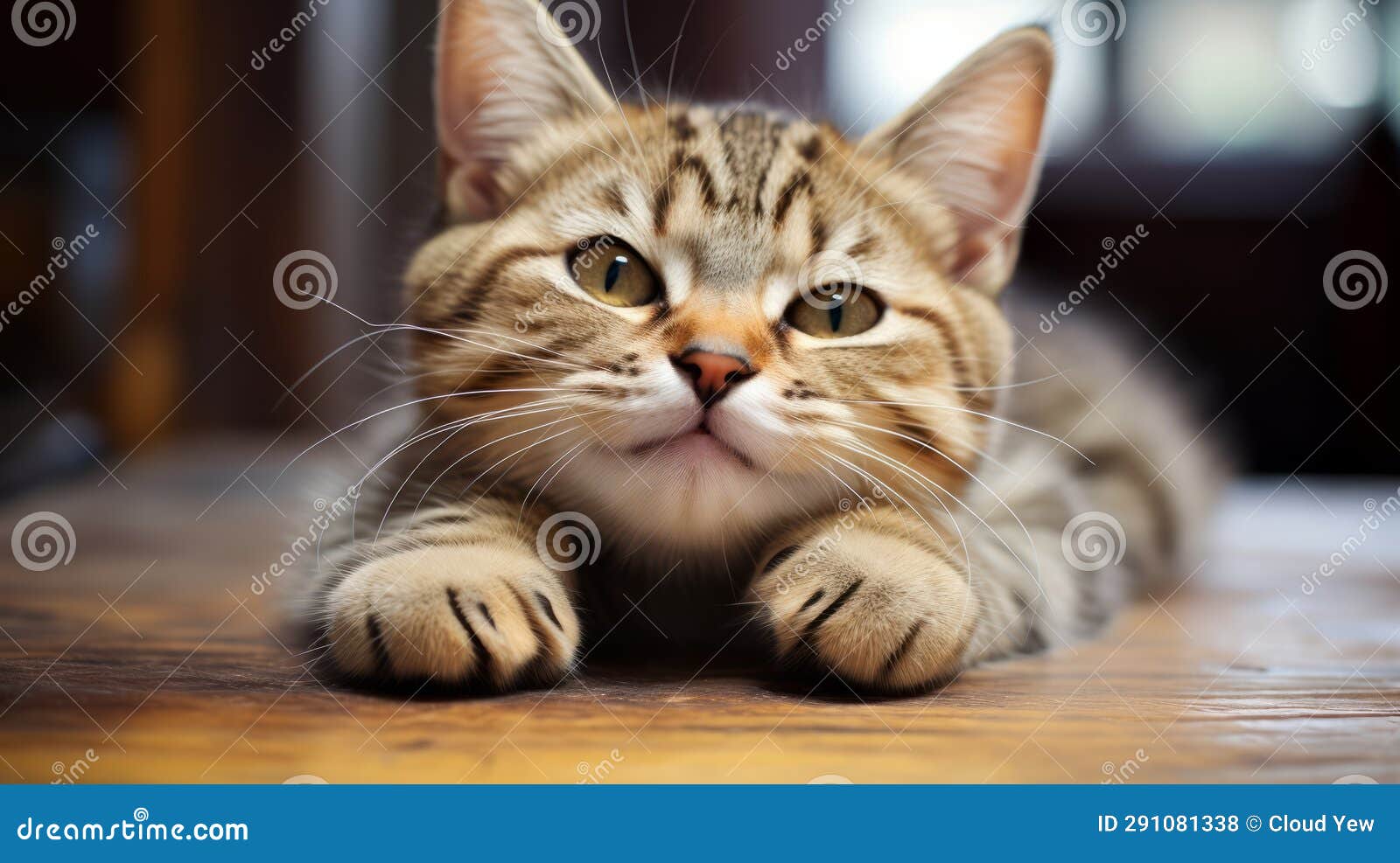 Cute Cat with a Goofy Expression Stock Illustration - Illustration of ...