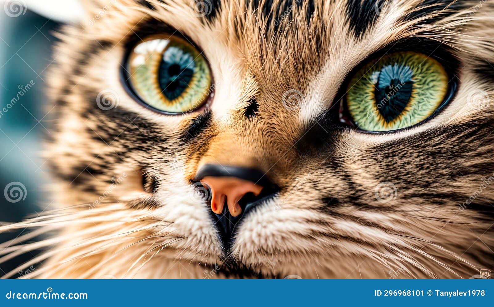 Cute Cat Head Excitement Madness Expression Editorial Photo - Image of ...