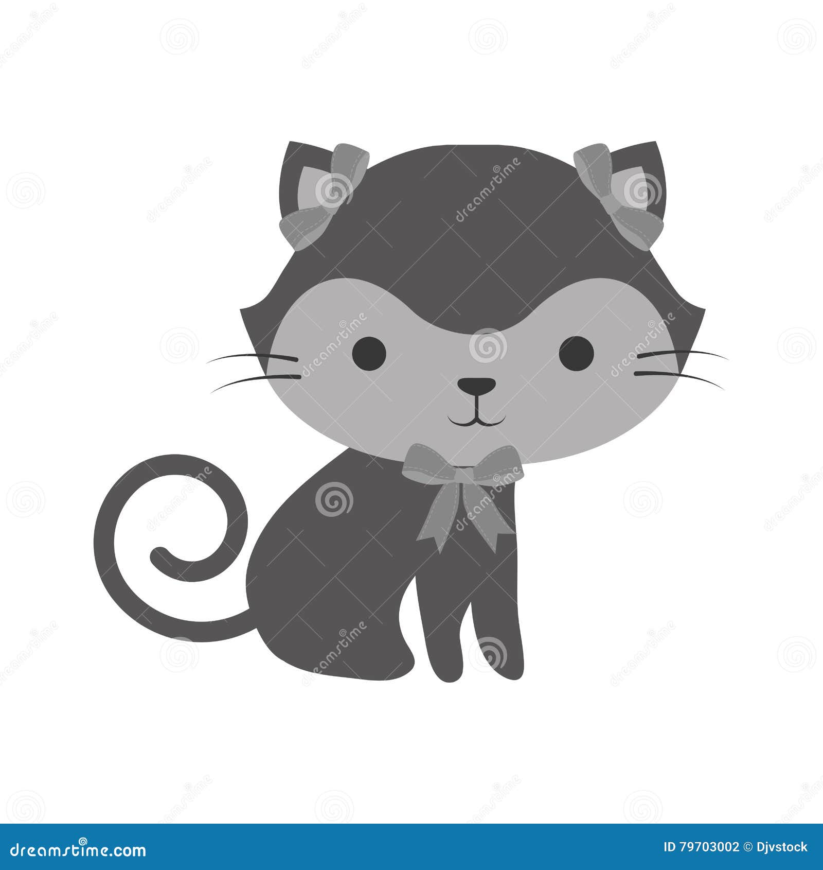 Cute cat kawaii style stock vector. Illustration of emotion - 79703002