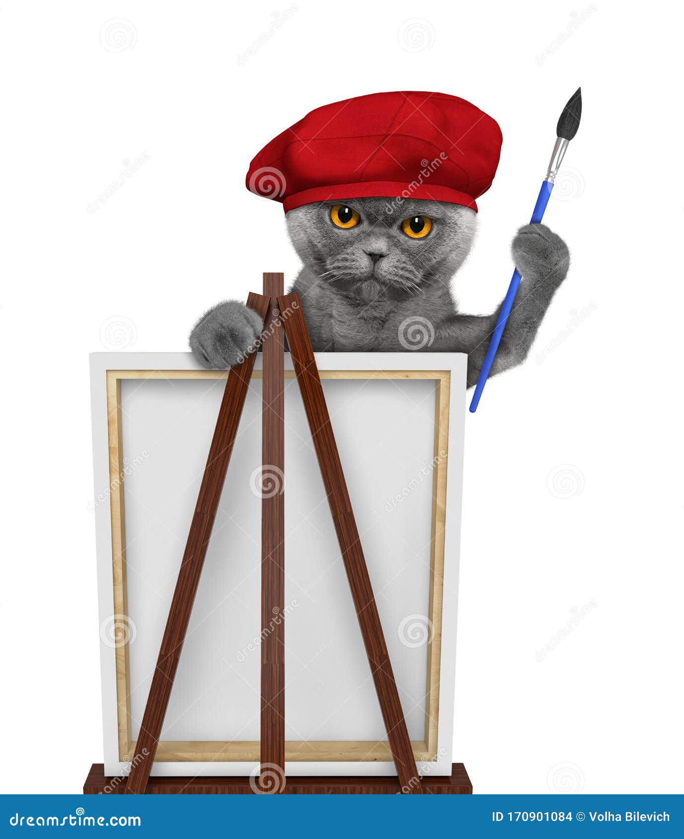 Cute Painter With Roller Brush Royalty-Free Stock Photography ...