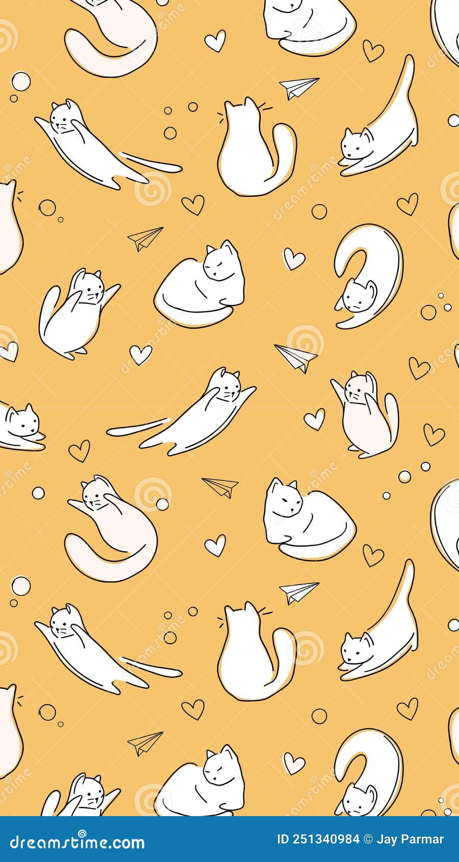 Cute Cat Phone Wallpaper stock illustration. Illustration of brand ...