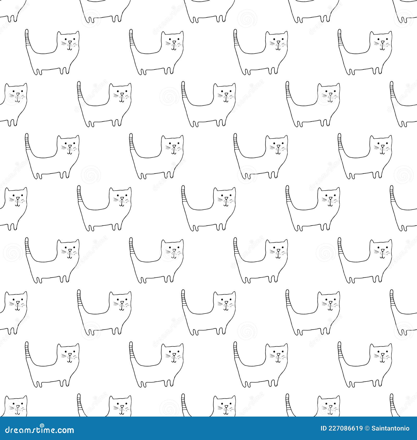 Cats Background Vector Colors Illustration. Cute Cartoon Cats Vector ...