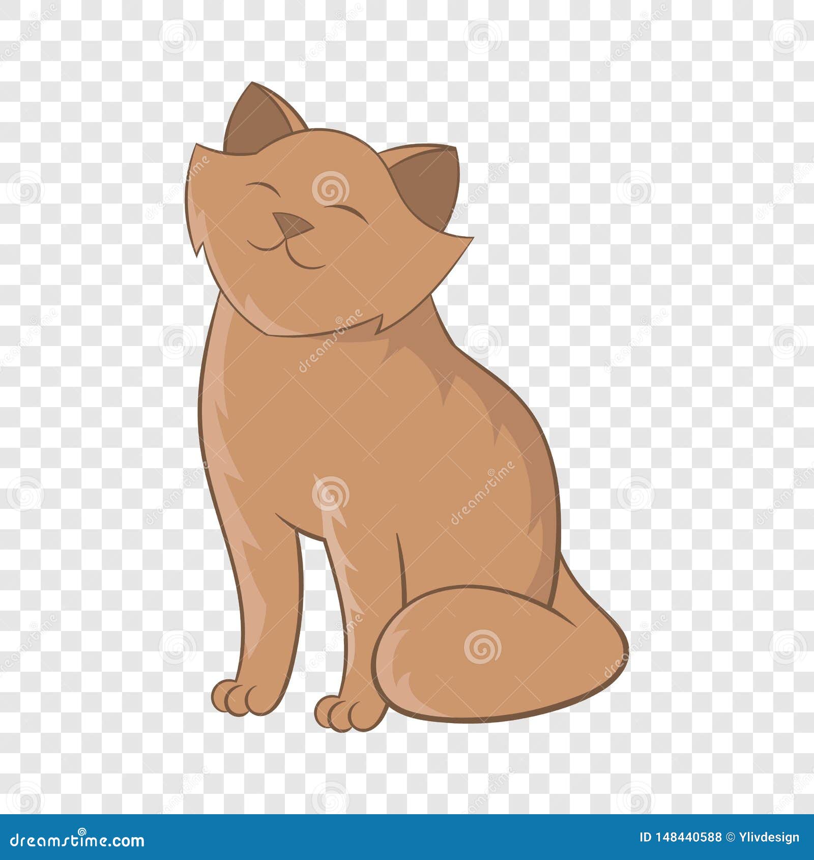 Cute Cat Sitting Icon, Cartoon Style Stock Vector - Illustration of ...