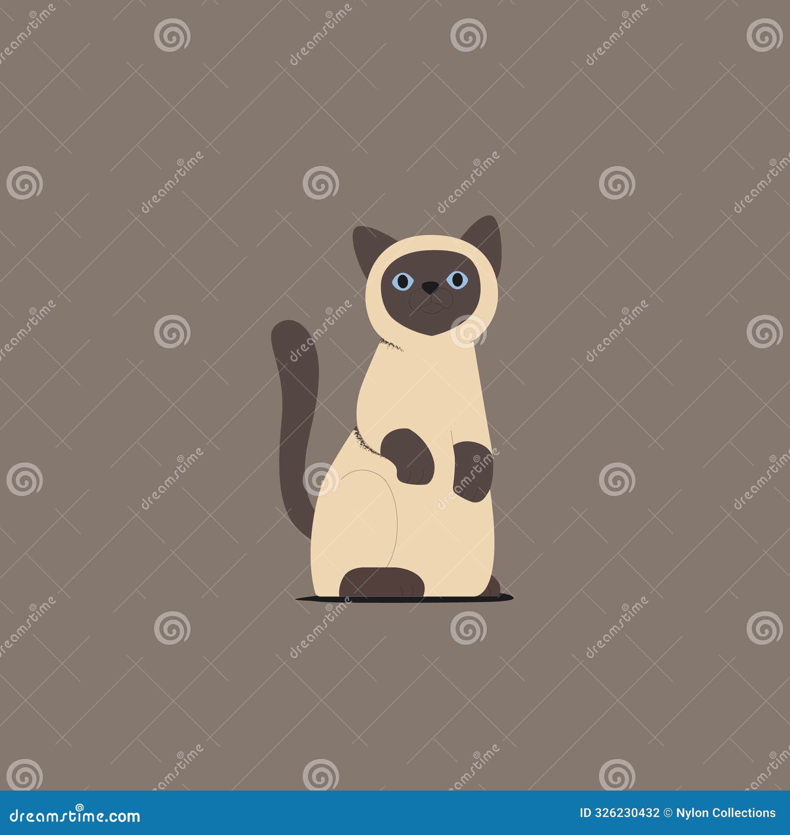 A Cute Cat Sitting Vector Art Stock Vector - Illustration of vector ...