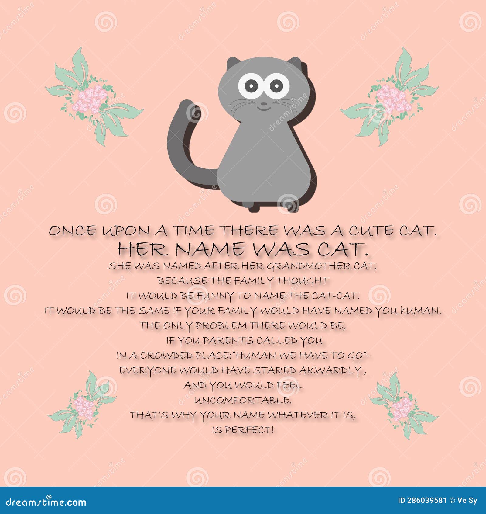 CUTE CAT STORY stock illustration. Illustration of light - 286039581