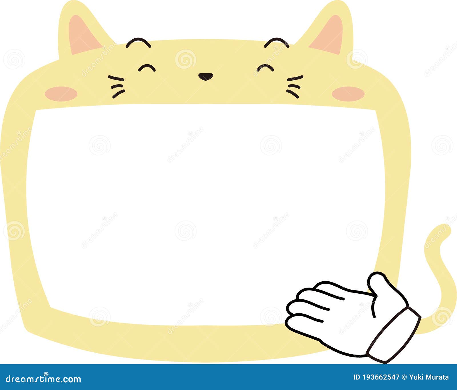 Cute Cat whiteboard stock vector. Illustration of decoration - 193662547