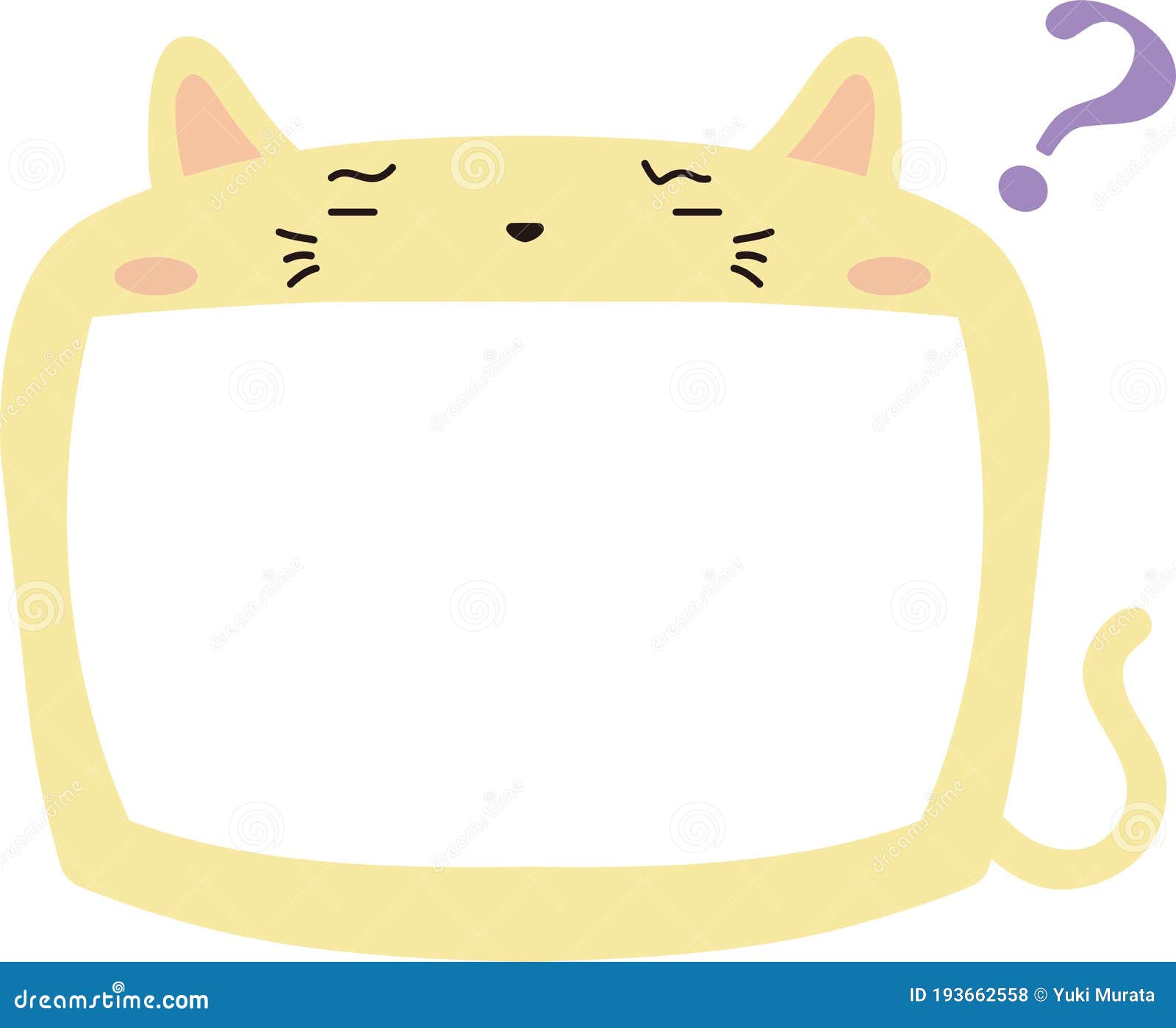 Cute Cat whiteboard stock vector. Illustration of background - 193662558