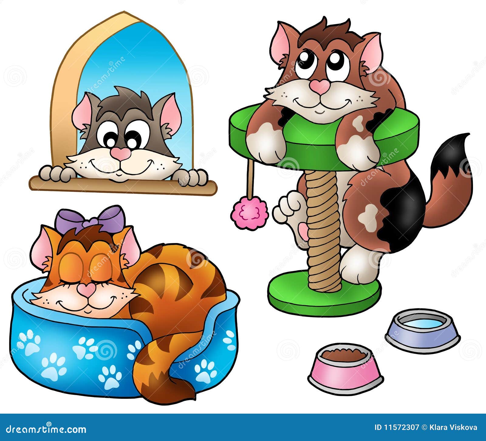 Cats Collection Vector Set Silhouette 9x Black | CartoonDealer.com ...