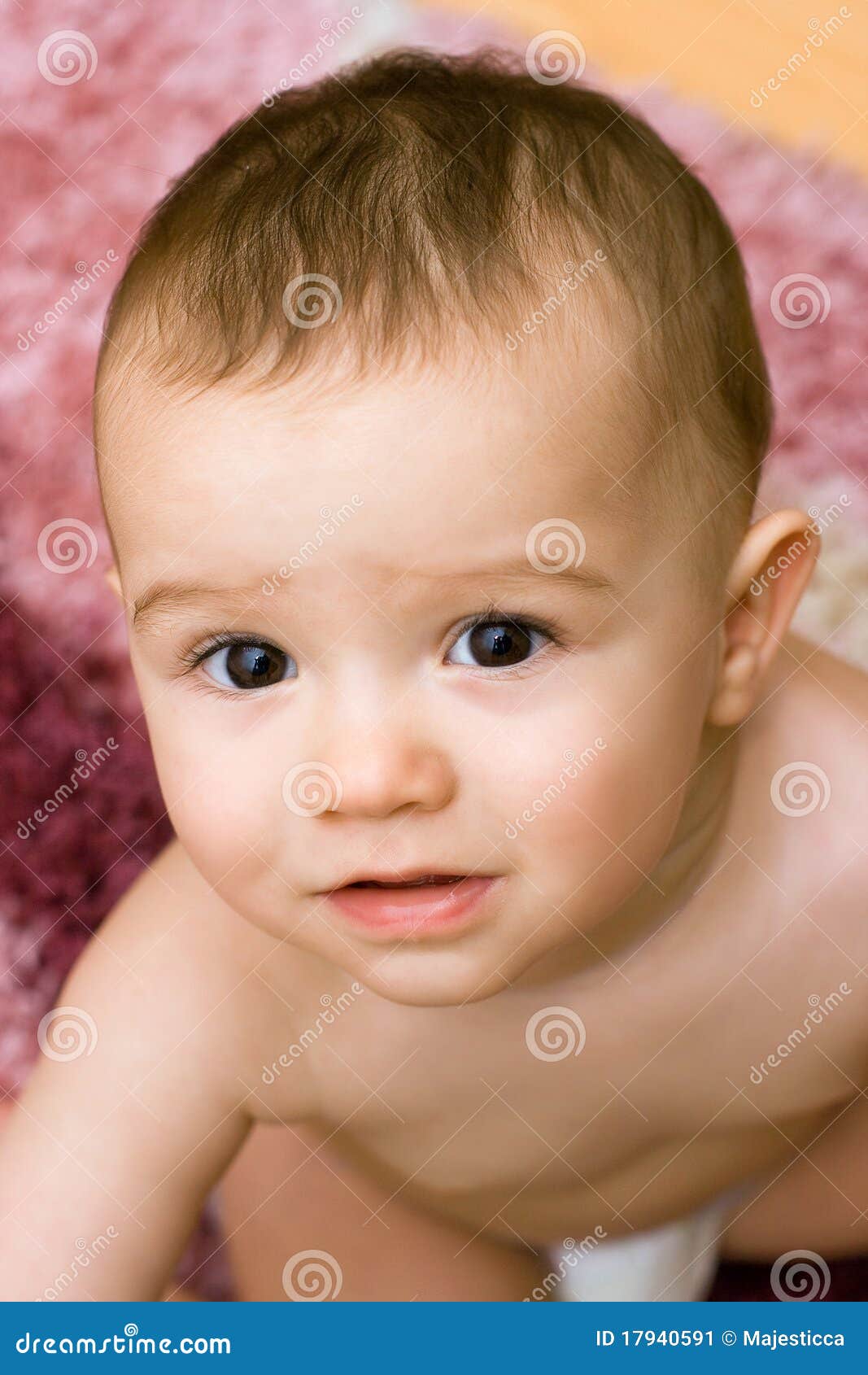 Cute Caucasian Baby on the Carpet Stock Image - Image of innocent ...