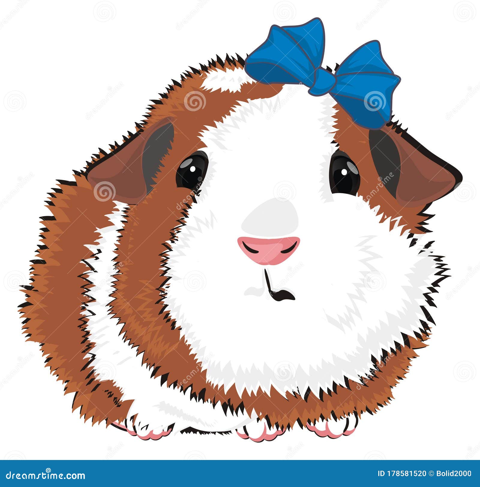 Cute cavy girl stock illustration. Illustration of character - 178581520