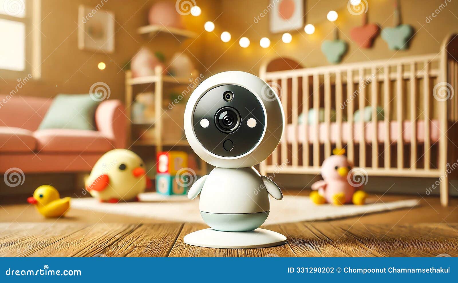 Cute CCTV Camera Designed with a Playful and Friendly Appearance Stock ...