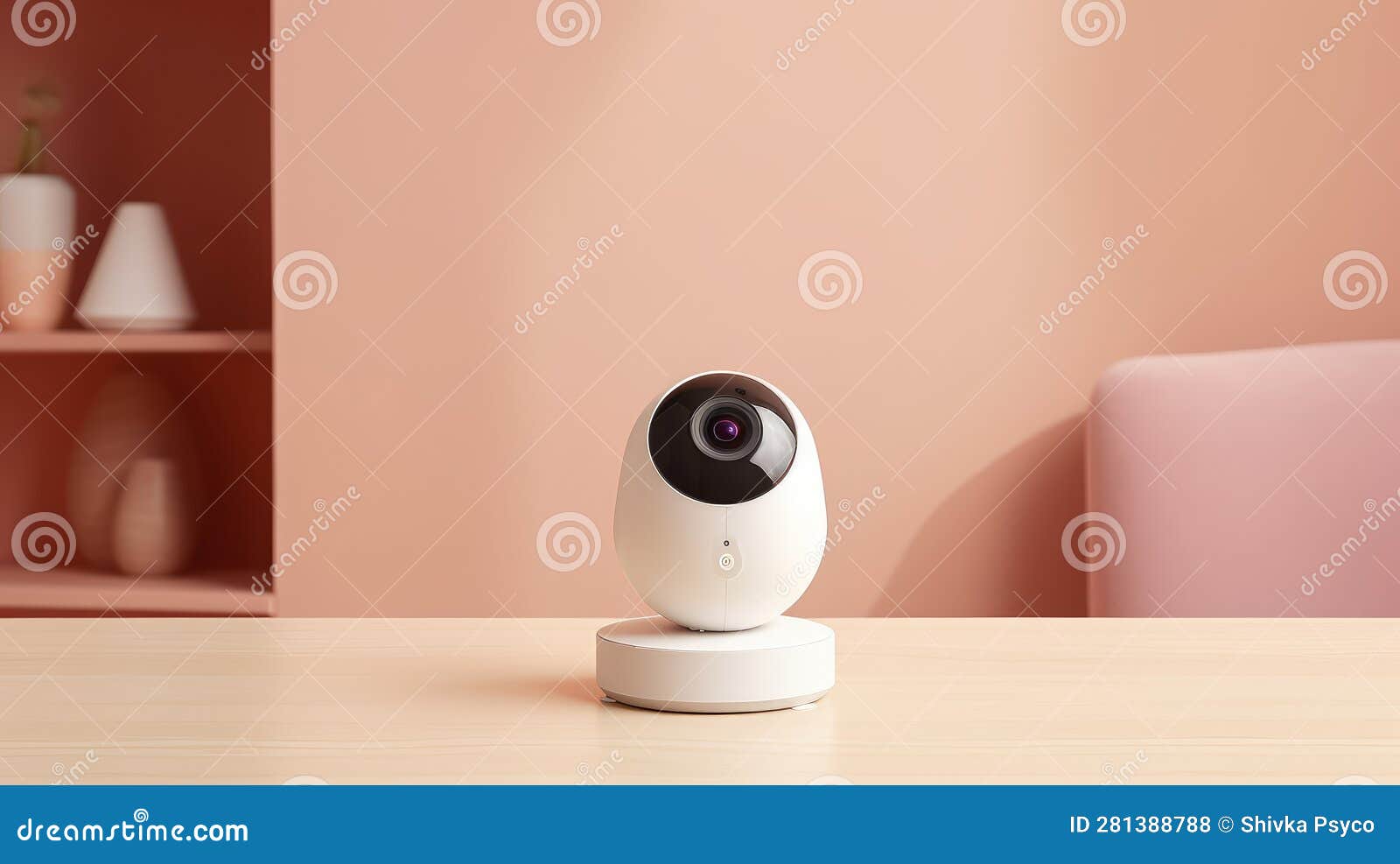 Cute CCTV Camera Pro for Security Generative AI Stock Illustration ...
