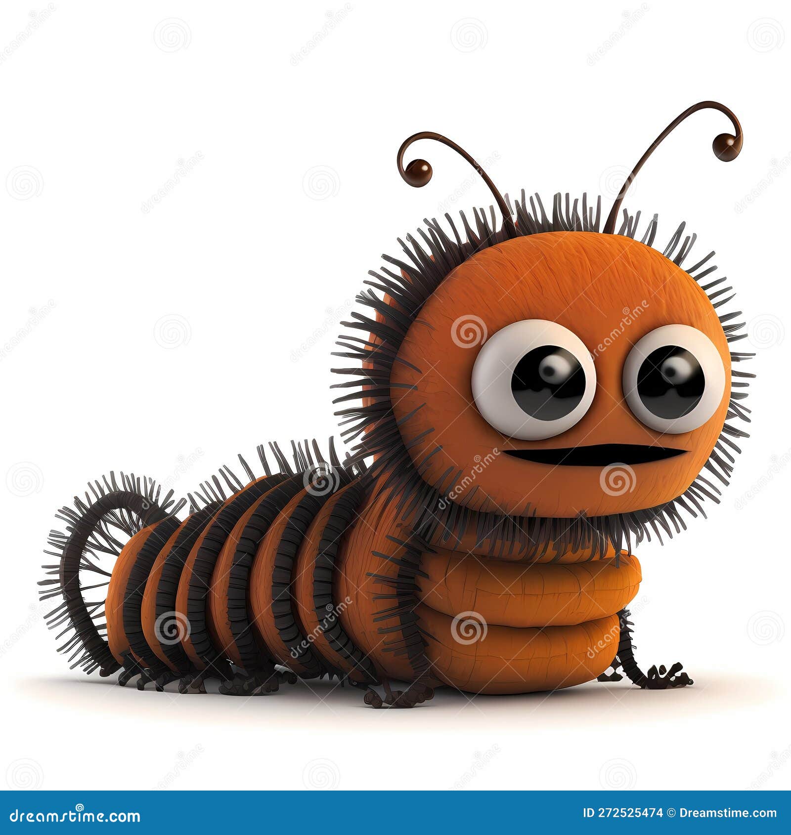 Centipede Cartoon Style. Generative AI Stock Illustration ...